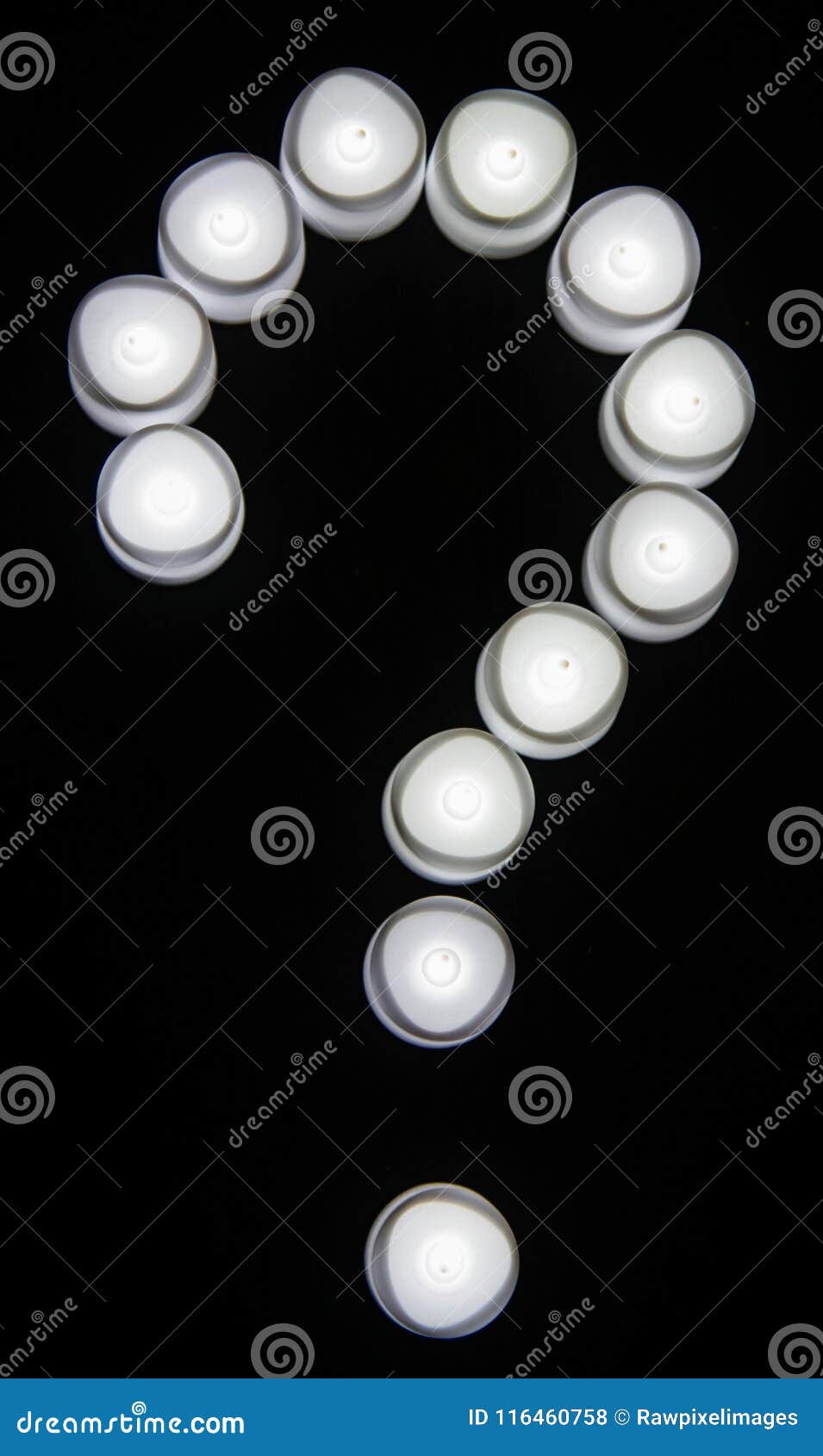 White Lights Question Mark Icon Stock Photo - Image of ideas, info ...