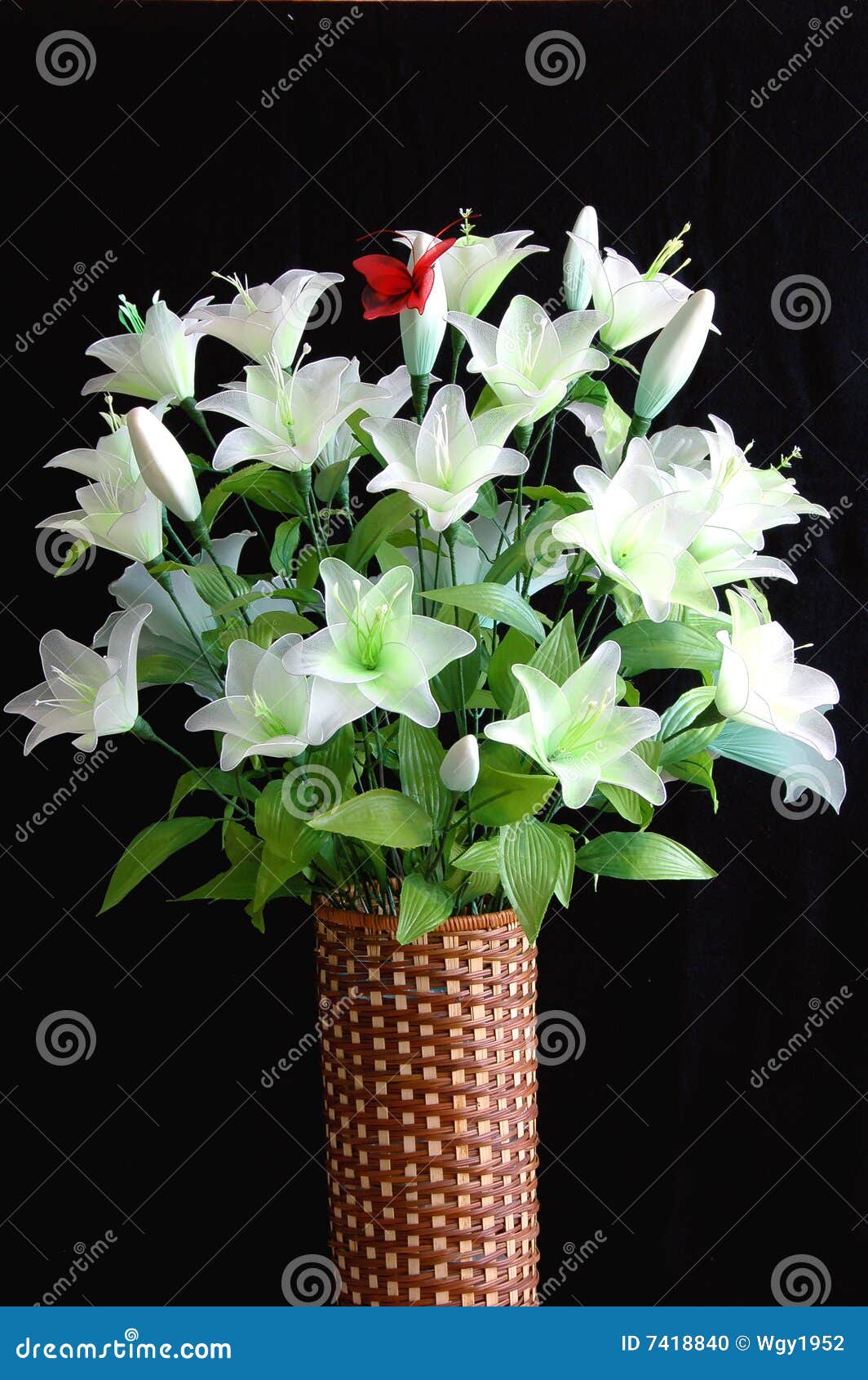 White lily stock photo. Image of abstract, arrangement - 7418840