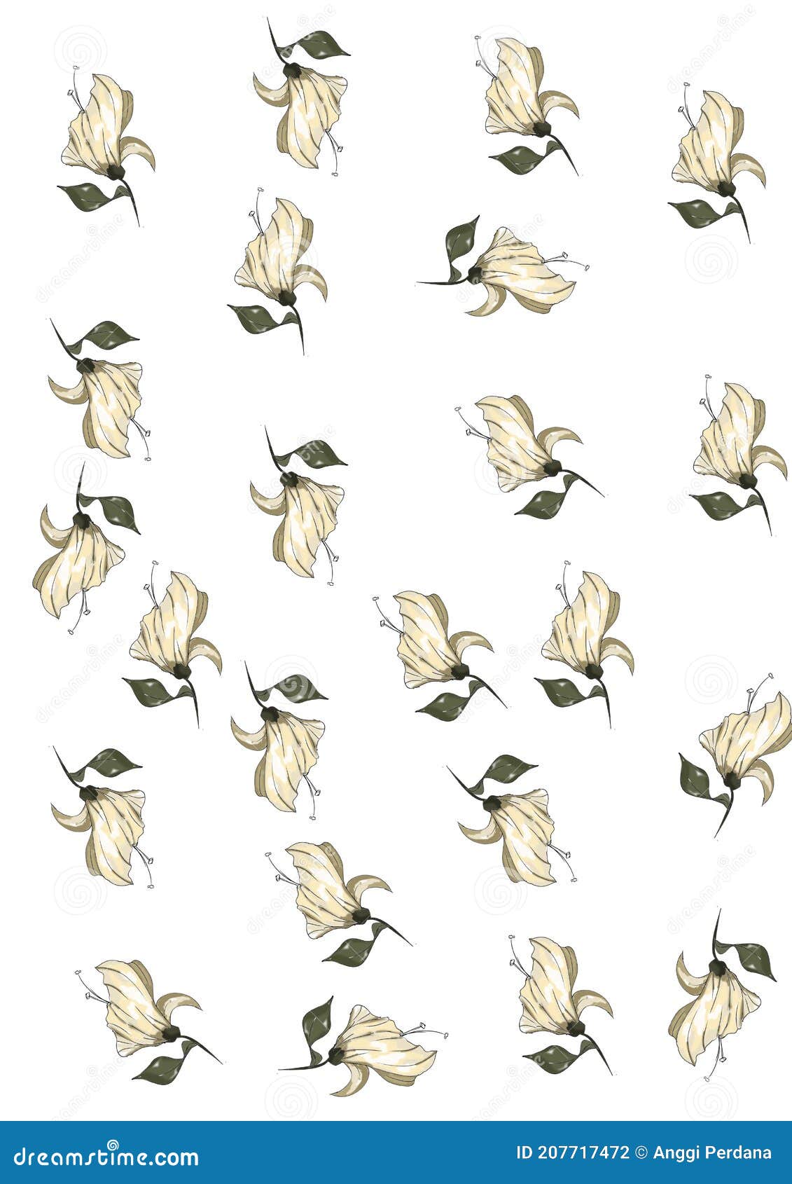 White lily flower pattern stock illustration. Illustration of flower ...