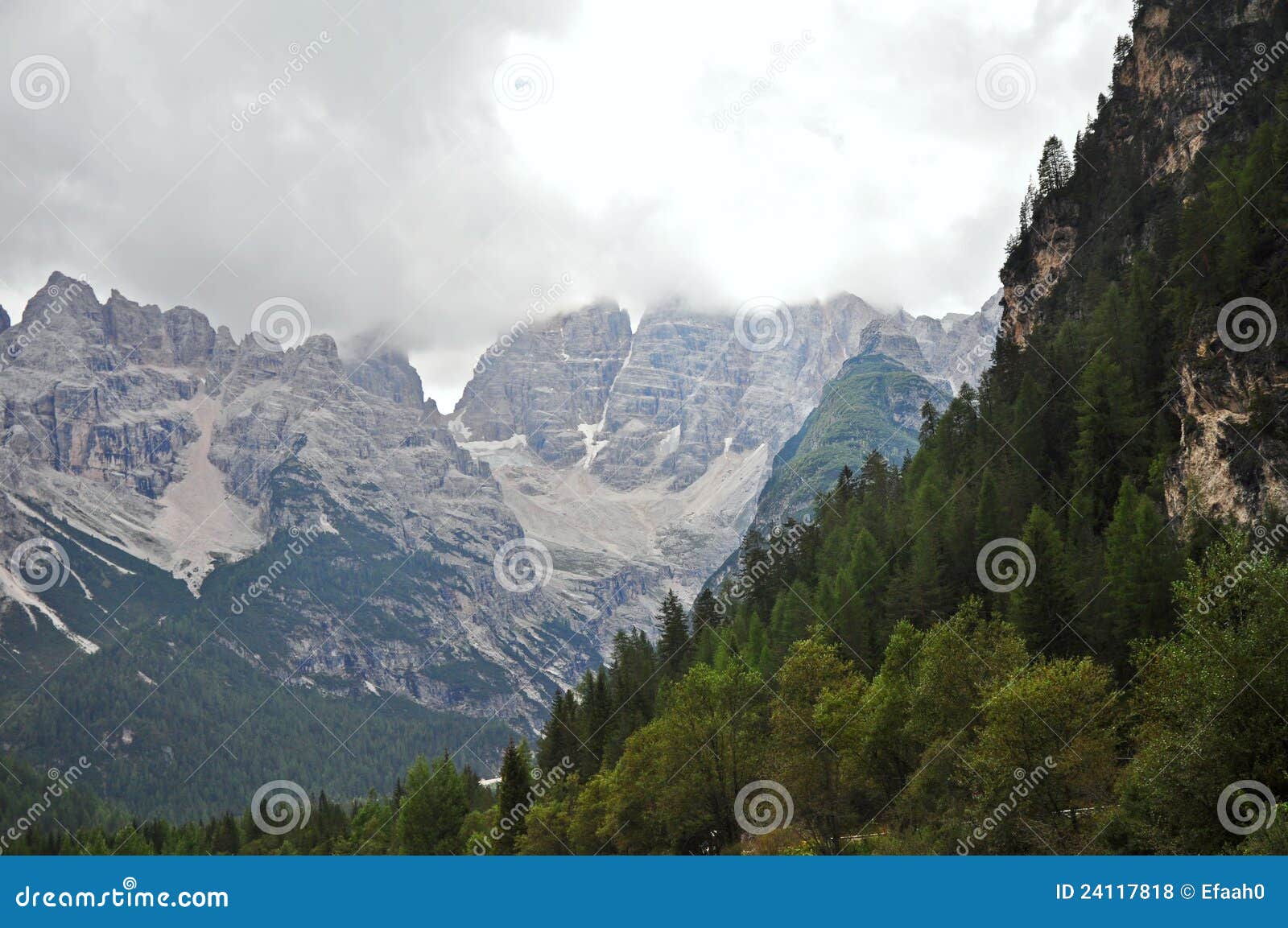 White Limestone Features of Dolomites, Italy Stock Photo - Image of ...