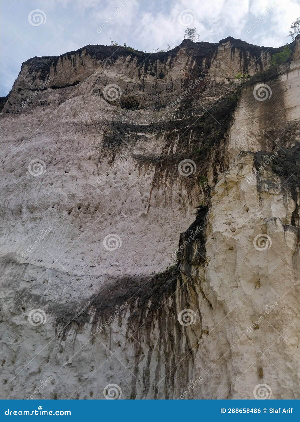 White Limestone Hills that are Starting To Erode and are Not Maintained ...
