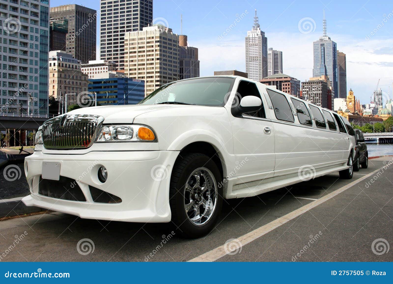 White limousine stock image. Image of elegance, chrome - 2757505