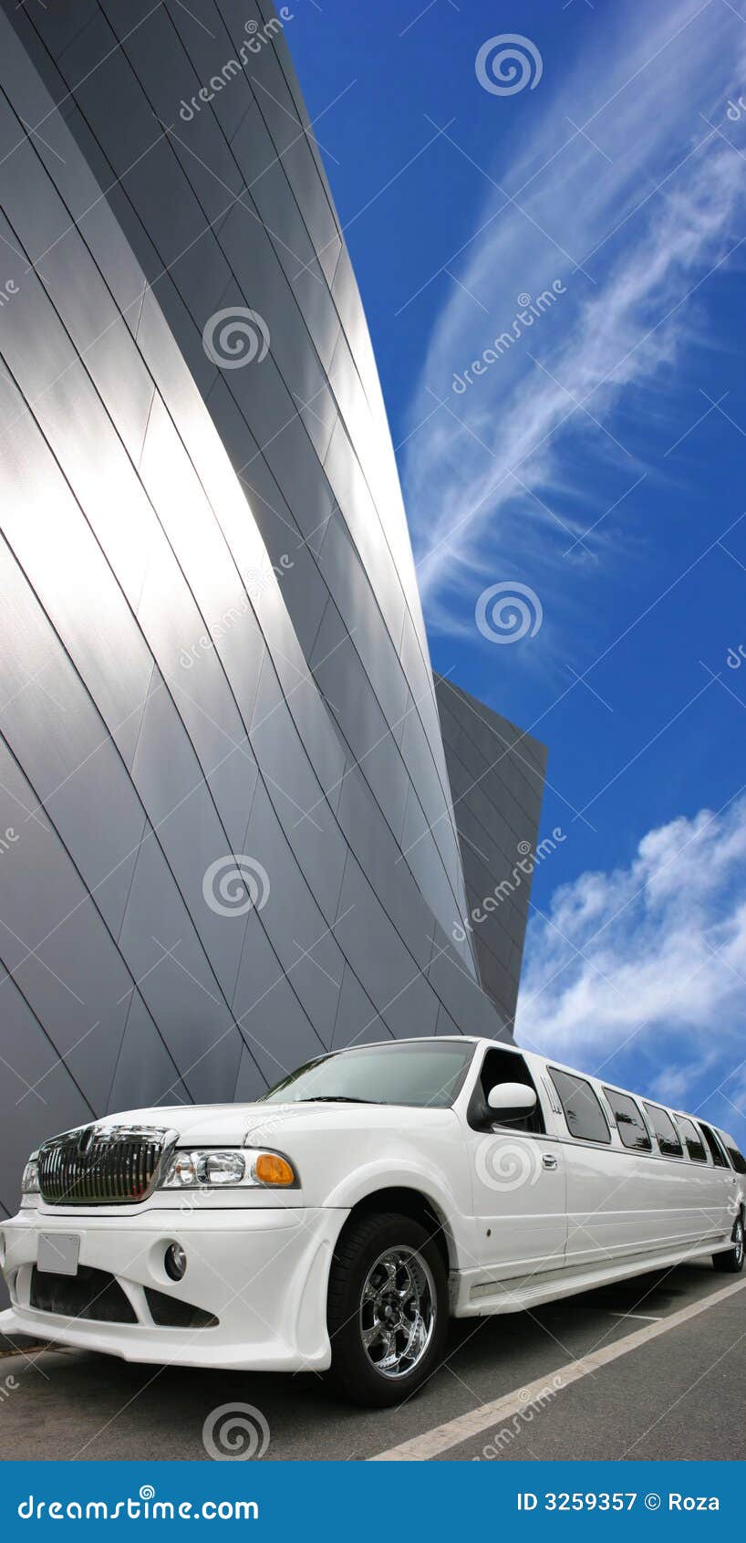 White limousine stock image. Image of transportation, blue - 3259357