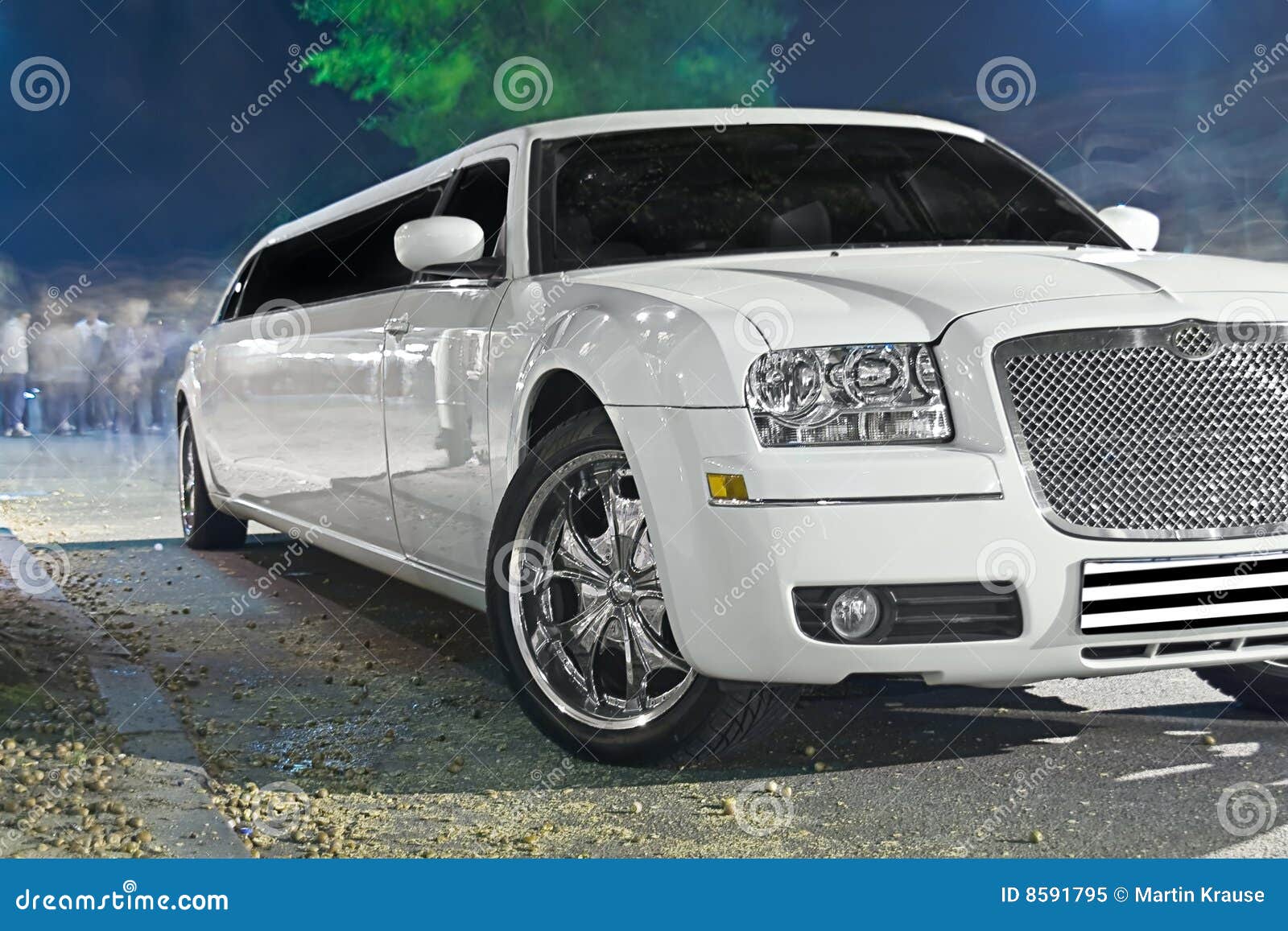 White Limousine stock image. Image of automobile, services - 8591795