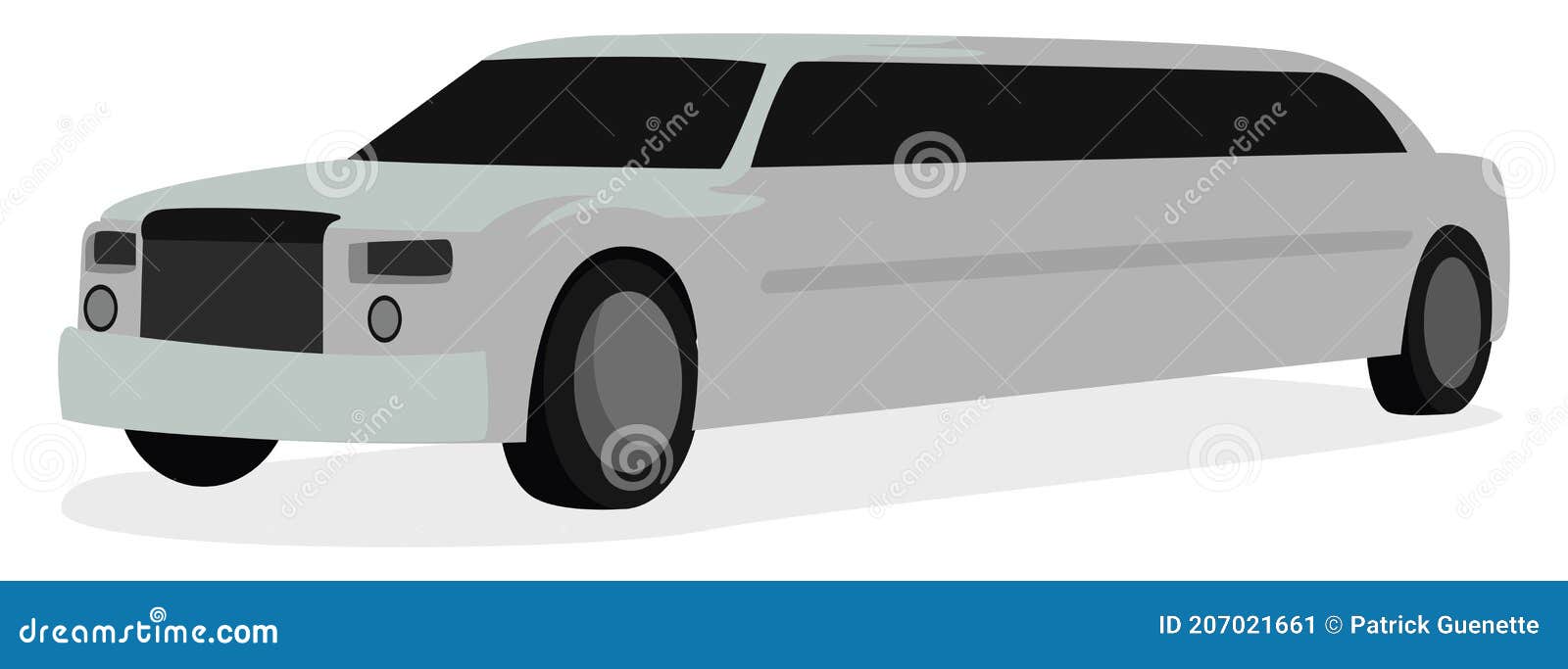 White Limousine, Side View Vector Illustration | CartoonDealer.com ...