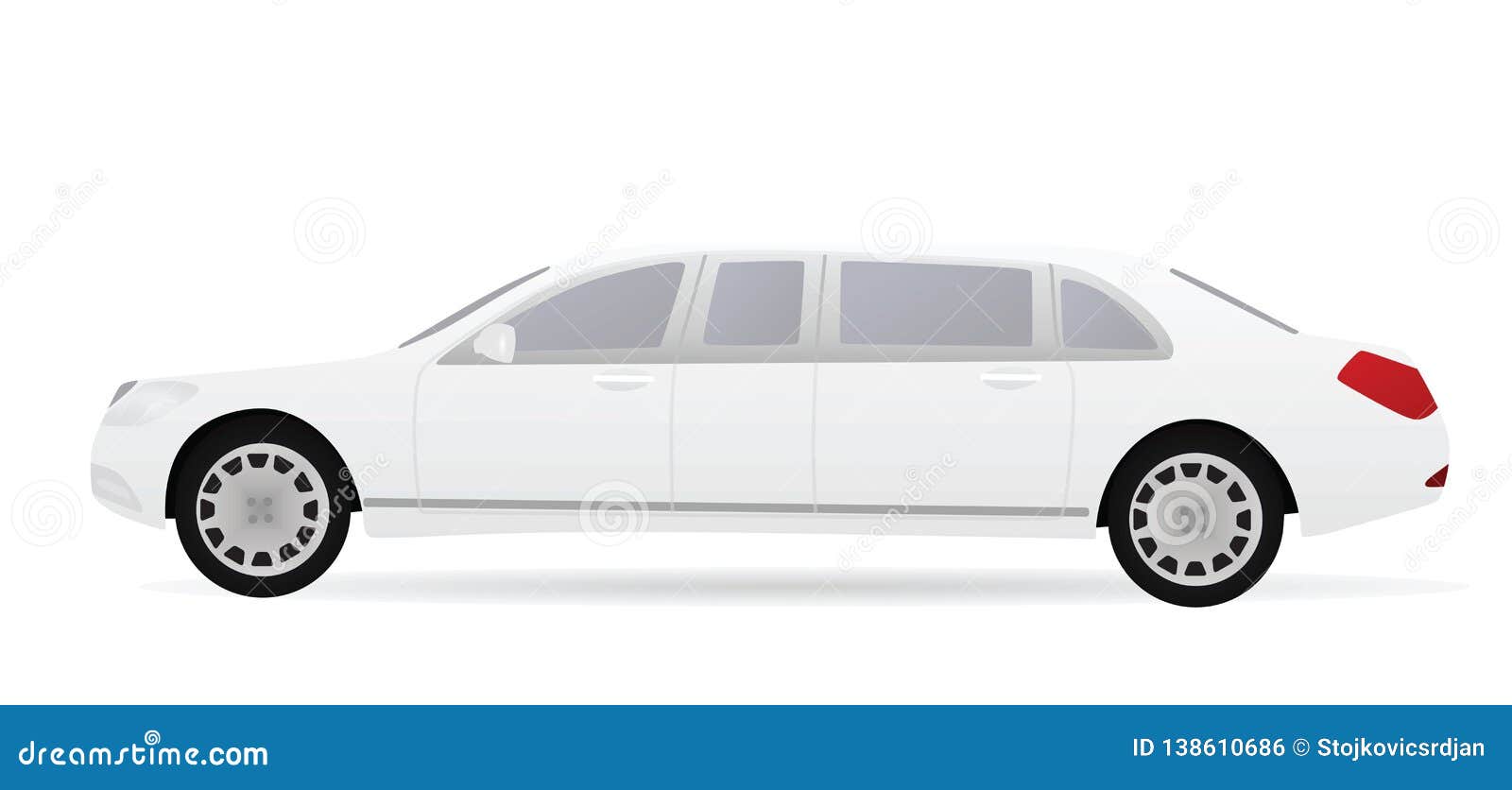 Limousine Side View Outline Vector Icon. Thin Line Black Limousine Side ...
