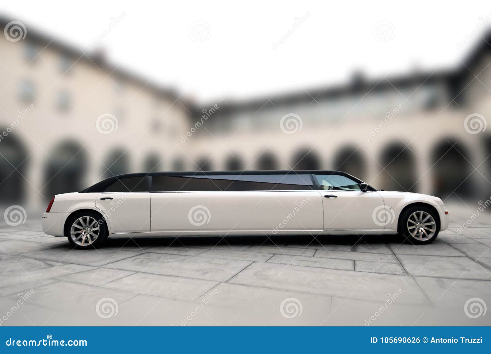 White limousine stock photo. Image of convertible, elegance - 105690626