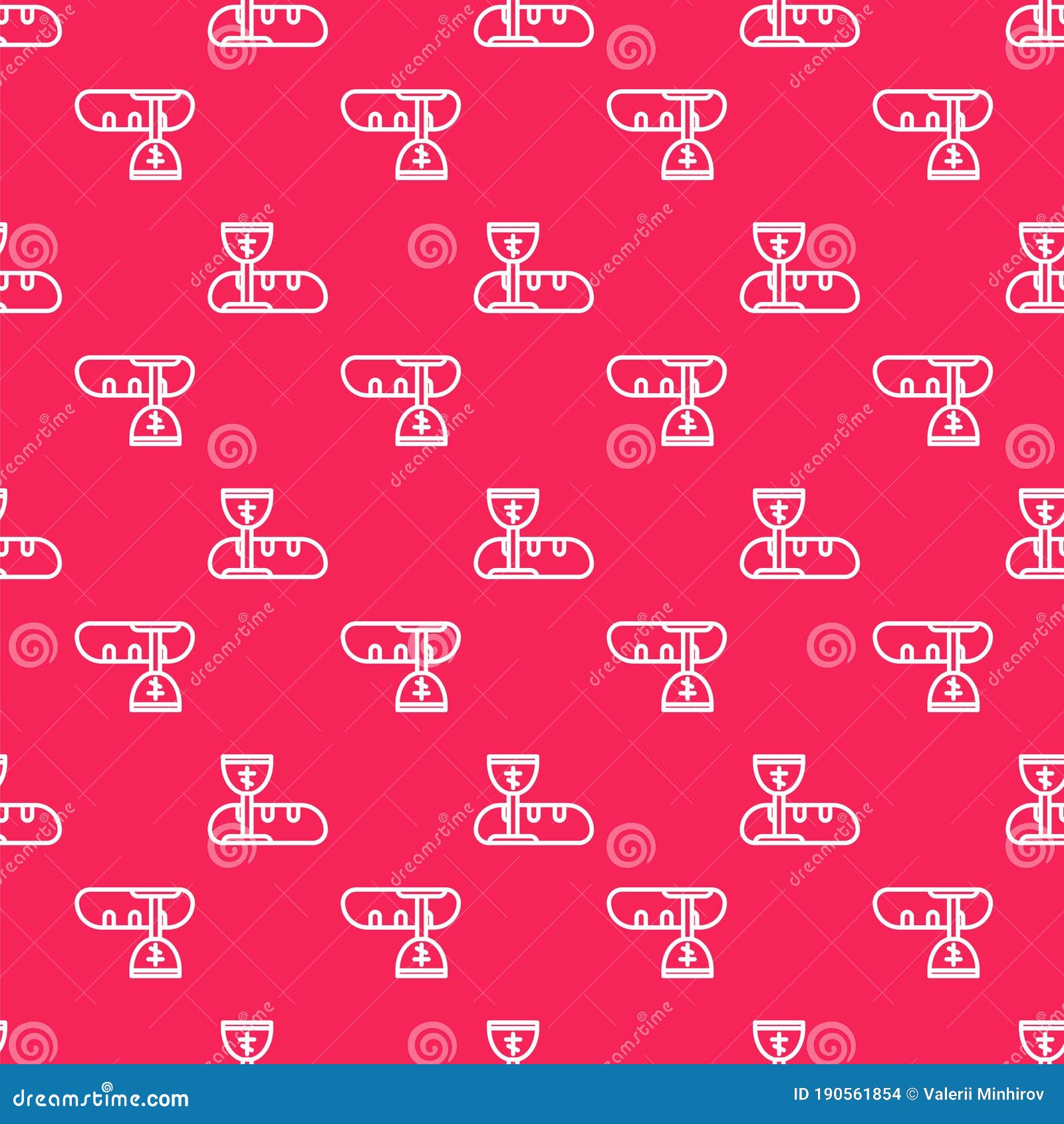 White Line First Communion Symbols for a Nice Invitation Icon Isolated ...