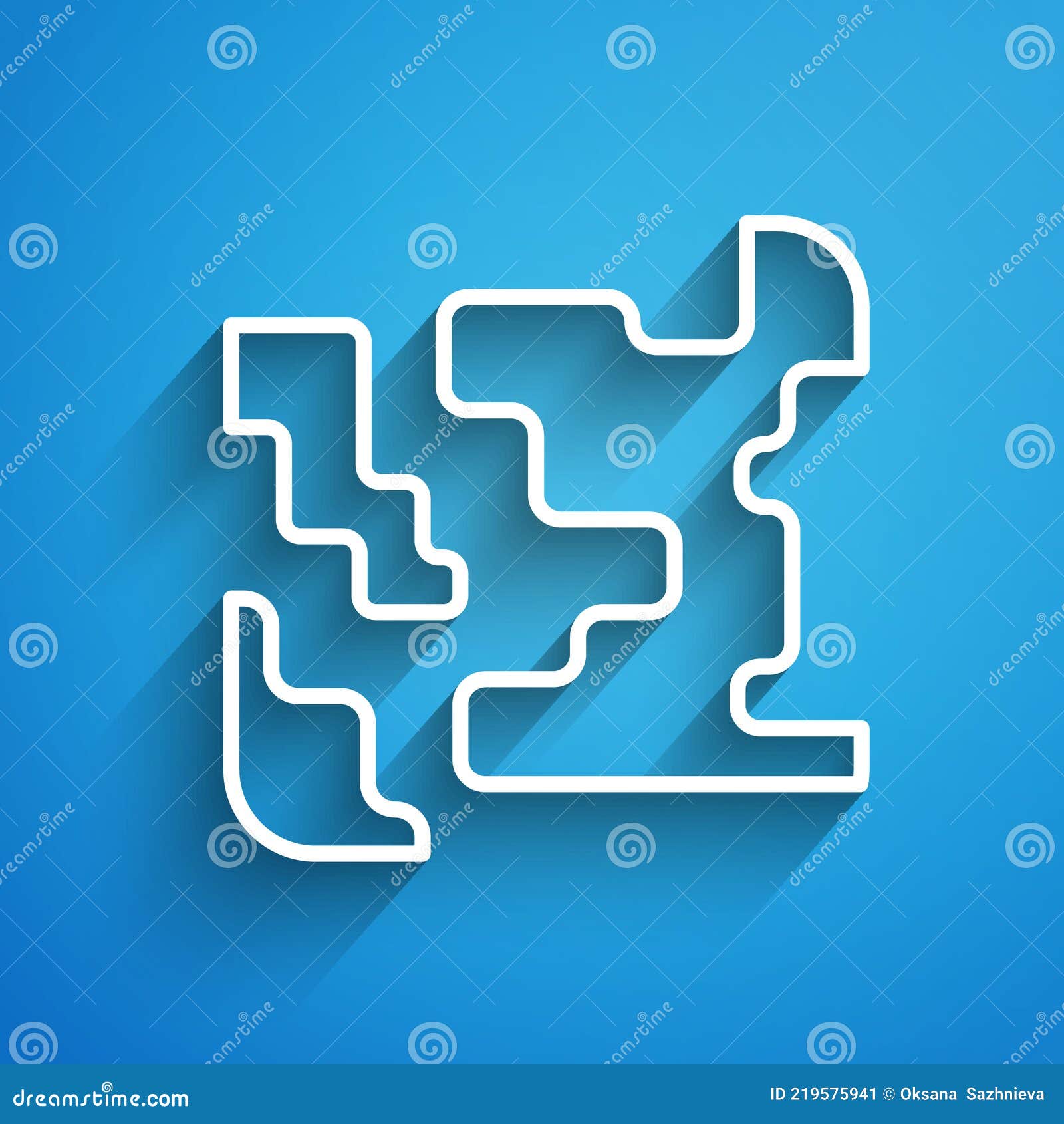White Line Gaseous Icon Isolated on Blue Background. Changing the State ...