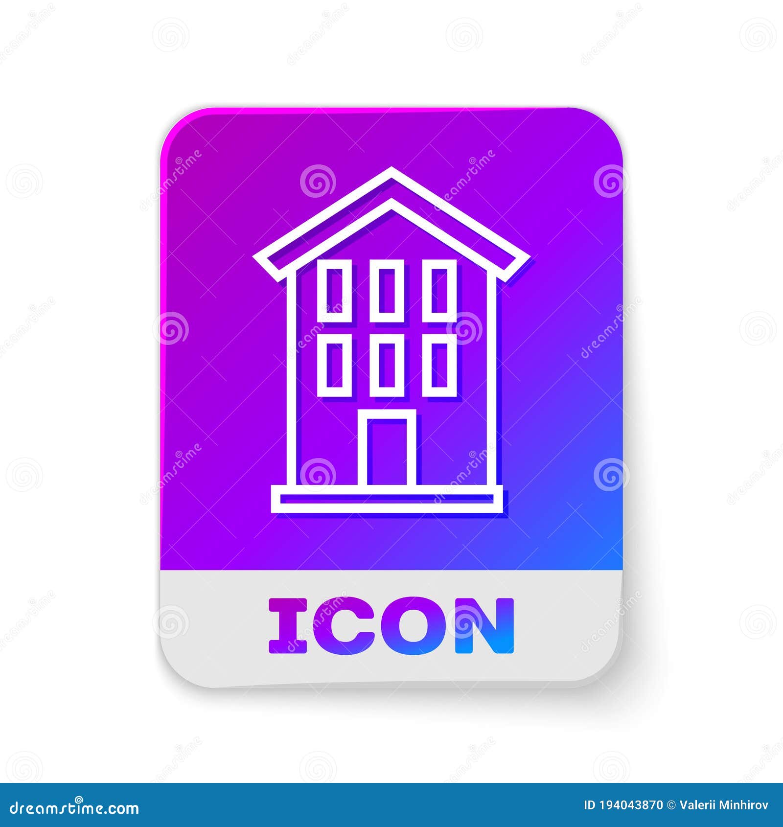 White Line House Icon Isolated on White Background. Home Symbol ...