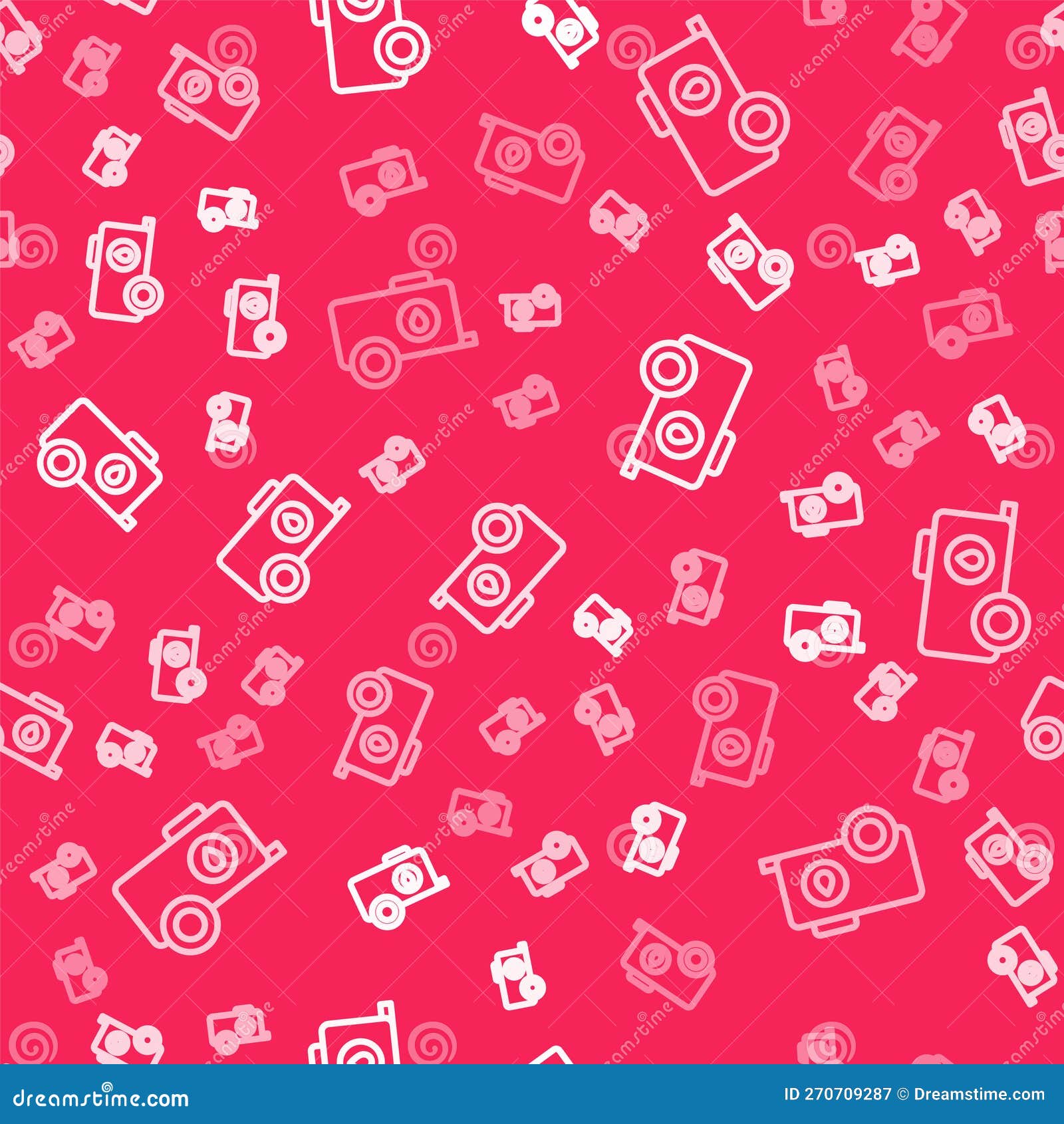 White Line Mobile Water Tank - Bowser Icon Isolated Seamless Pattern on ...