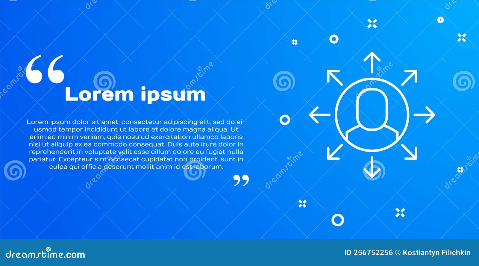 White Line Multitasking Manager Working Icon on Blue Background. Vector ...