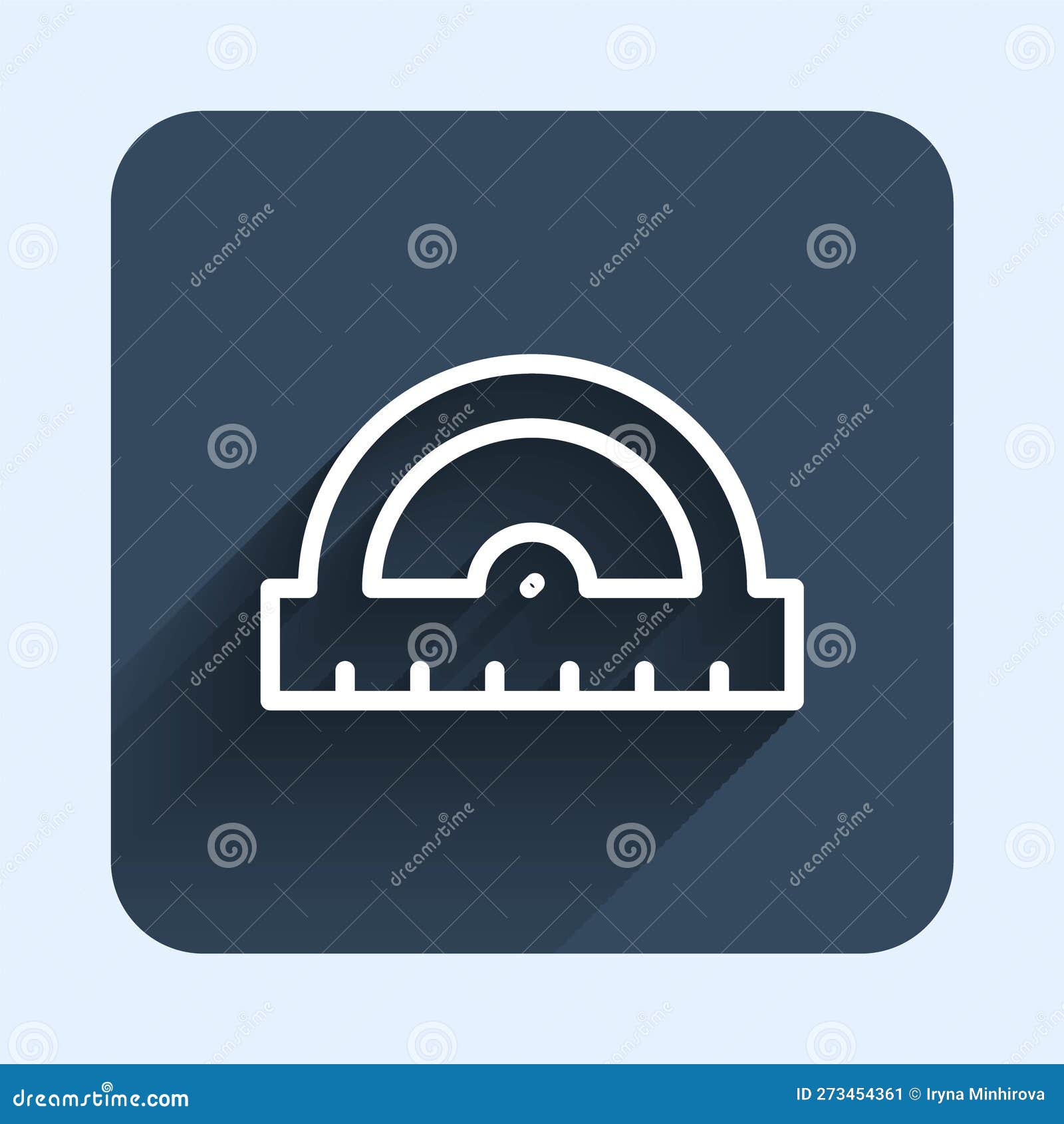 White Line Protractor Grid for Measuring Degrees Icon Isolated with ...