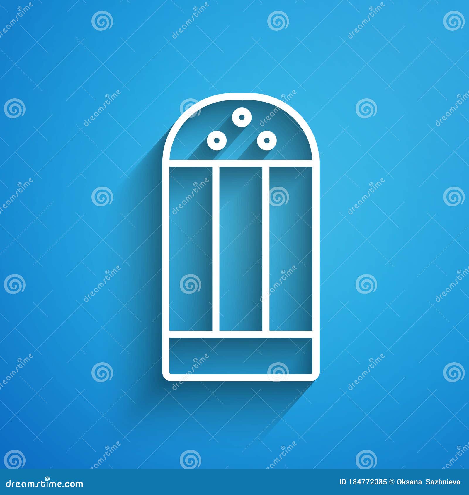 White Line Salt Icon Isolated on Blue Background. Cooking Spices. Long ...