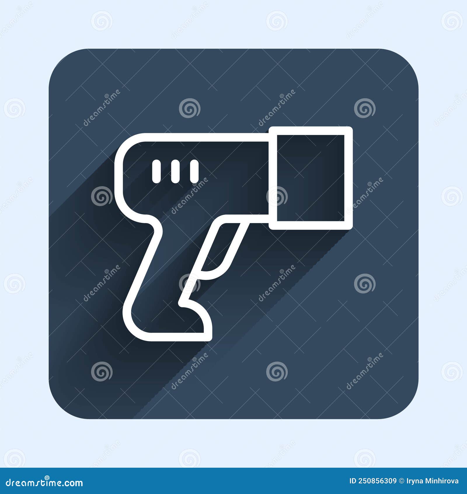 White Line Scanner Scanning Bar Code Icon Isolated with Long Shadow ...