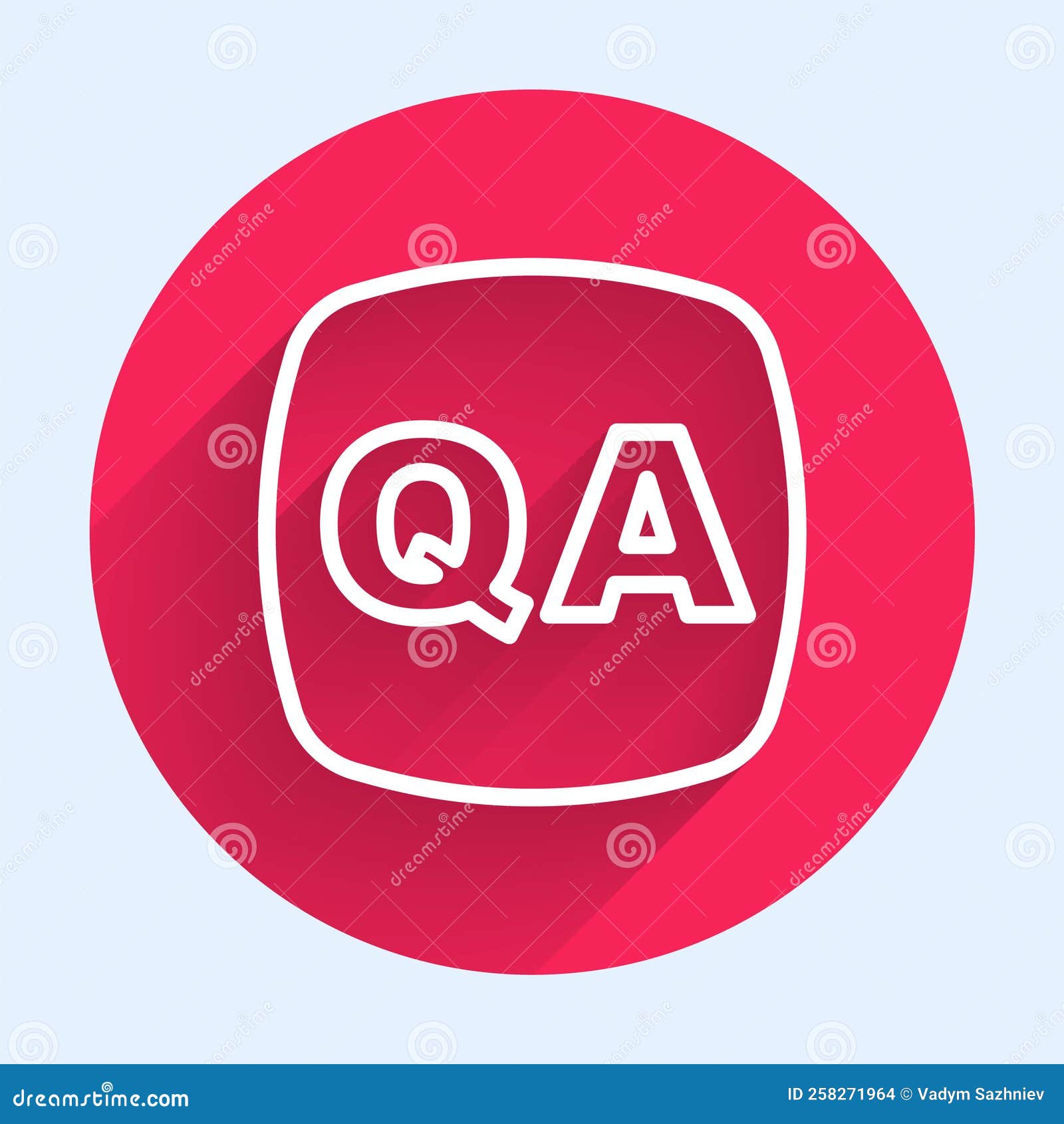 White Line Speech Bubbles with Question and Answer Icon Isolated with ...
