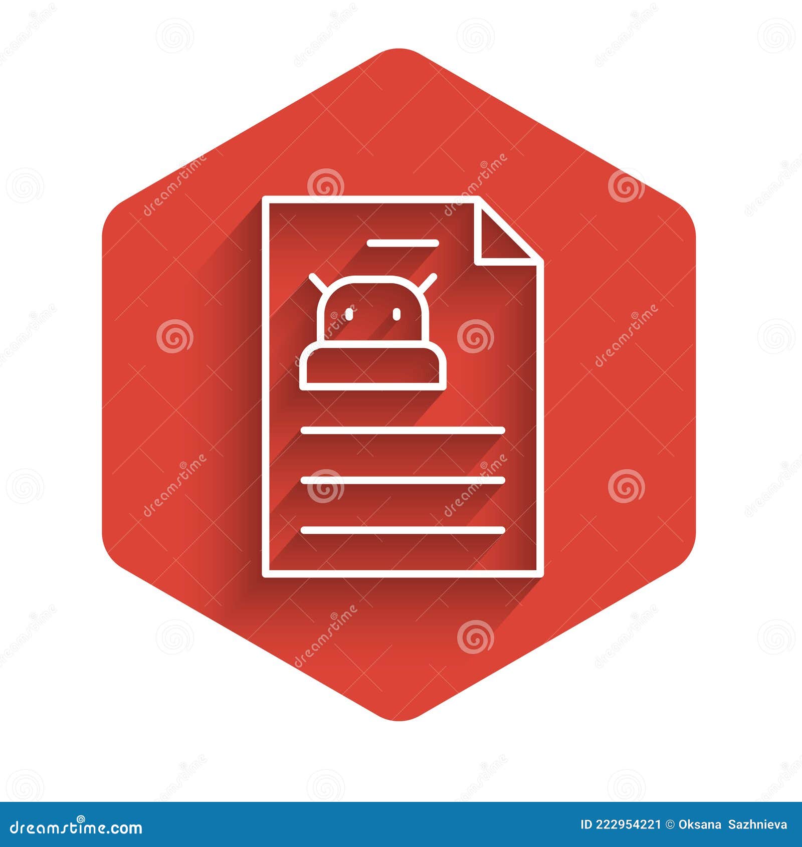 White Line Technical Specification Icon Isolated with Long Shadow ...