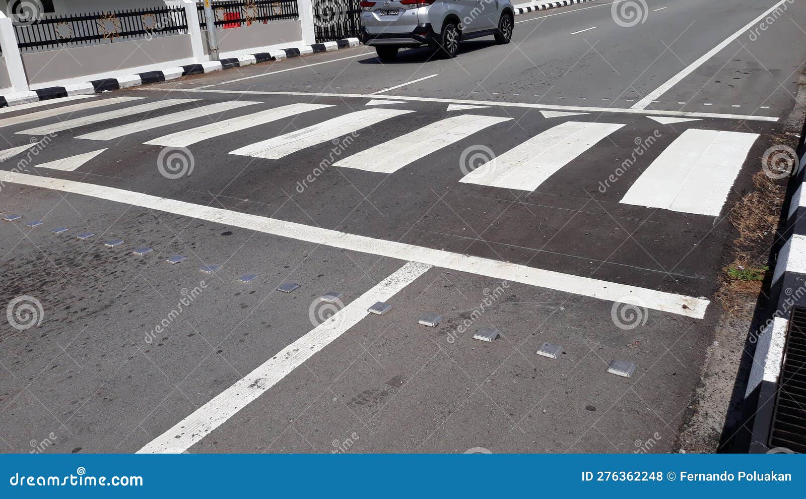 Zebra Cross On One Of The Streets In Jogja Stock Photography ...