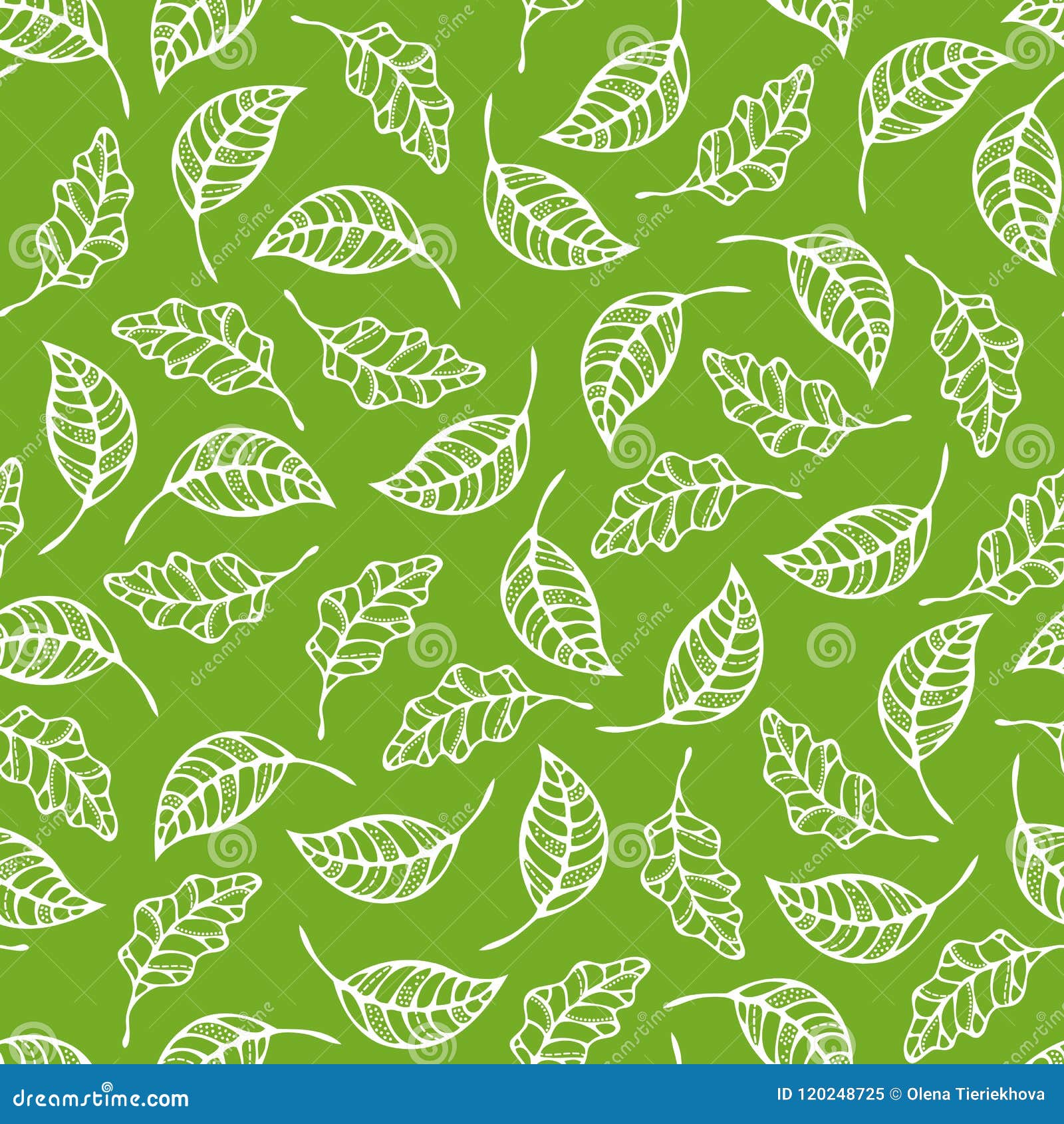 Vector Seamless Pattern of Autumn Leaves. Stock Vector - Illustration ...