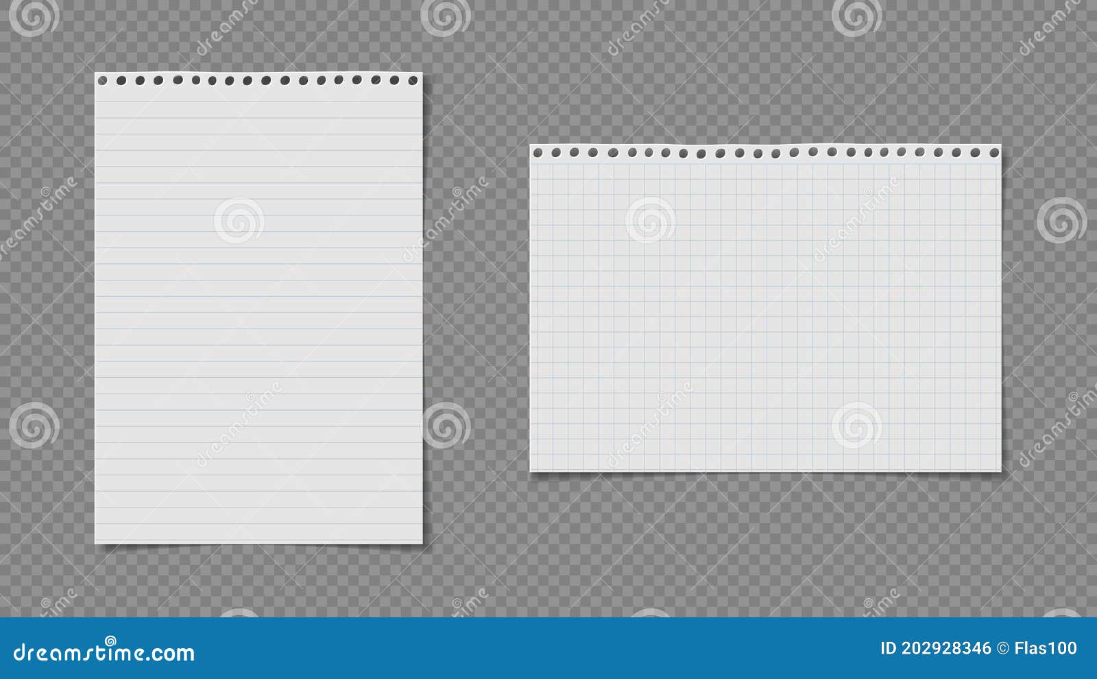 White Lined, Math Note, Notebook Paper are on Dark Grey Background for ...