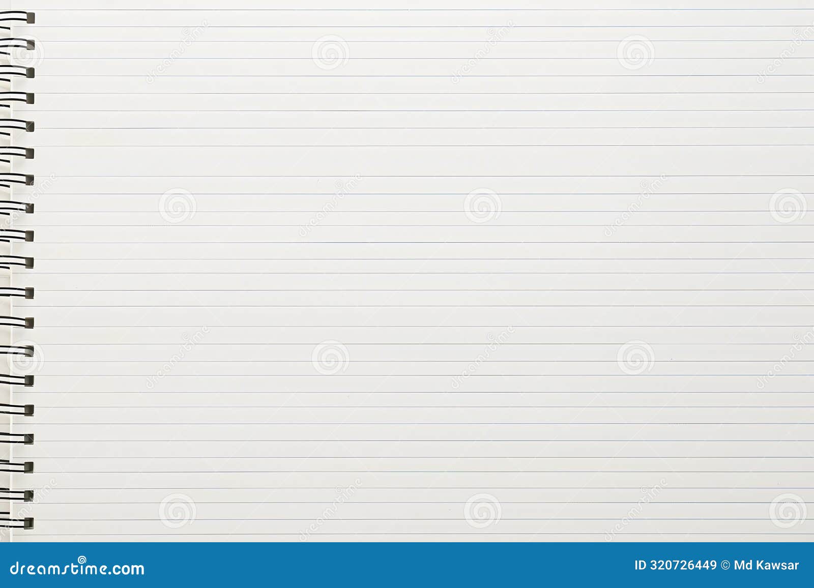 White Lined Notebook Paper Background for Design Stock Illustration ...