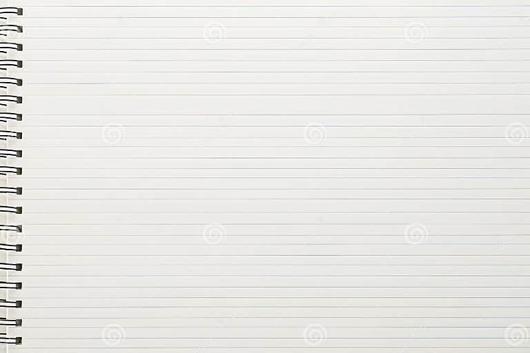 White Lined Notebook Paper Background for Design Stock Illustration ...