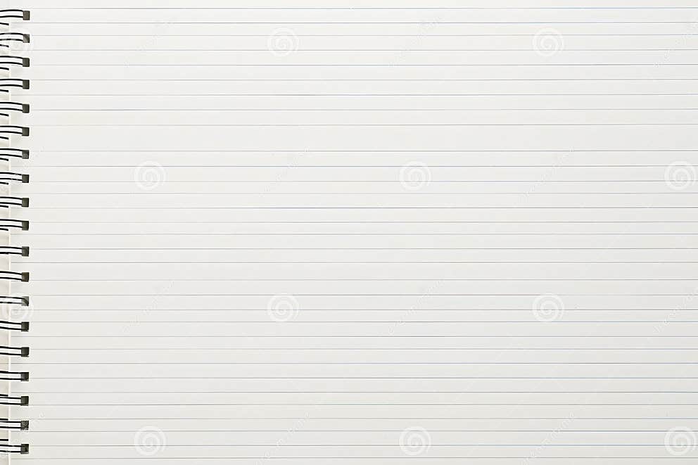 White Lined Notebook Paper Background for Design Stock Illustration ...