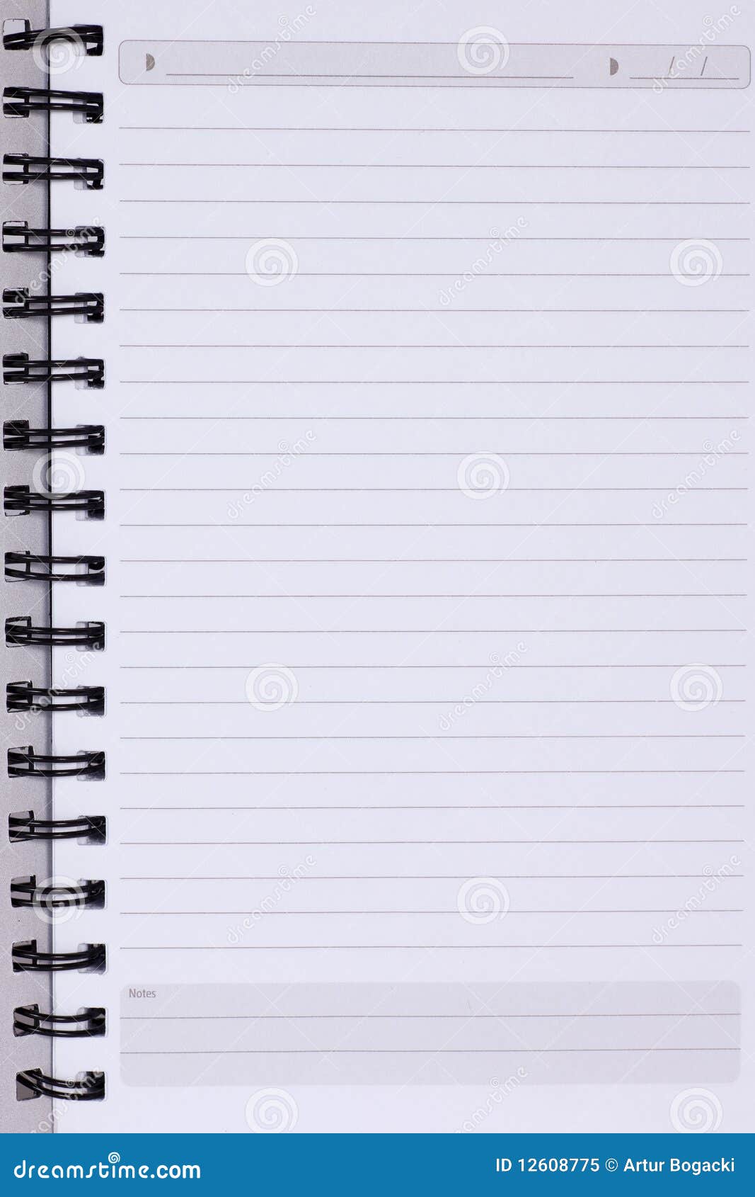 White Lined Notepad stock image. Image of book, notepaper - 12608775
