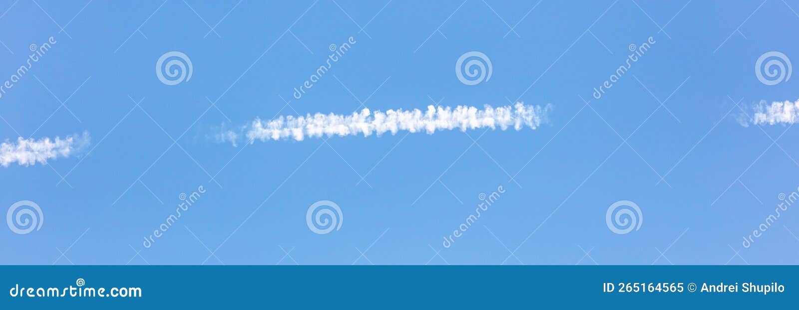White Lines from an Airplane Against a Sky. Stock Image - Image of ...