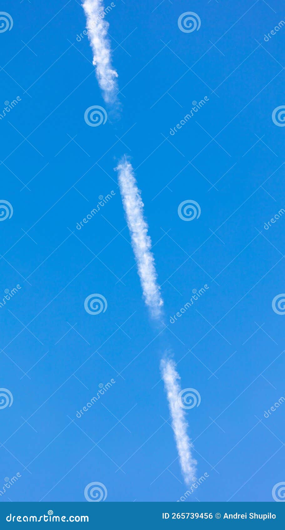 White Lines from an Airplane Against a Sky. Stock Photo - Image of ...