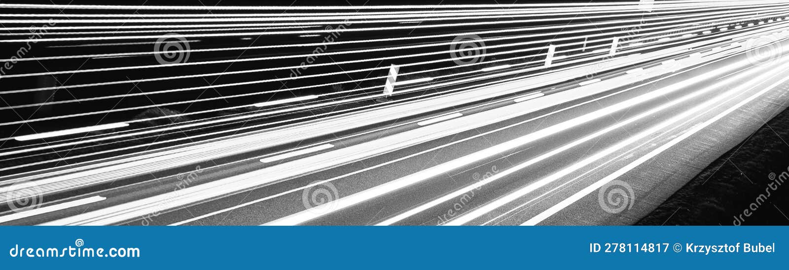 White Lines of Car Lights on Black Background Stock Image - Image of ...