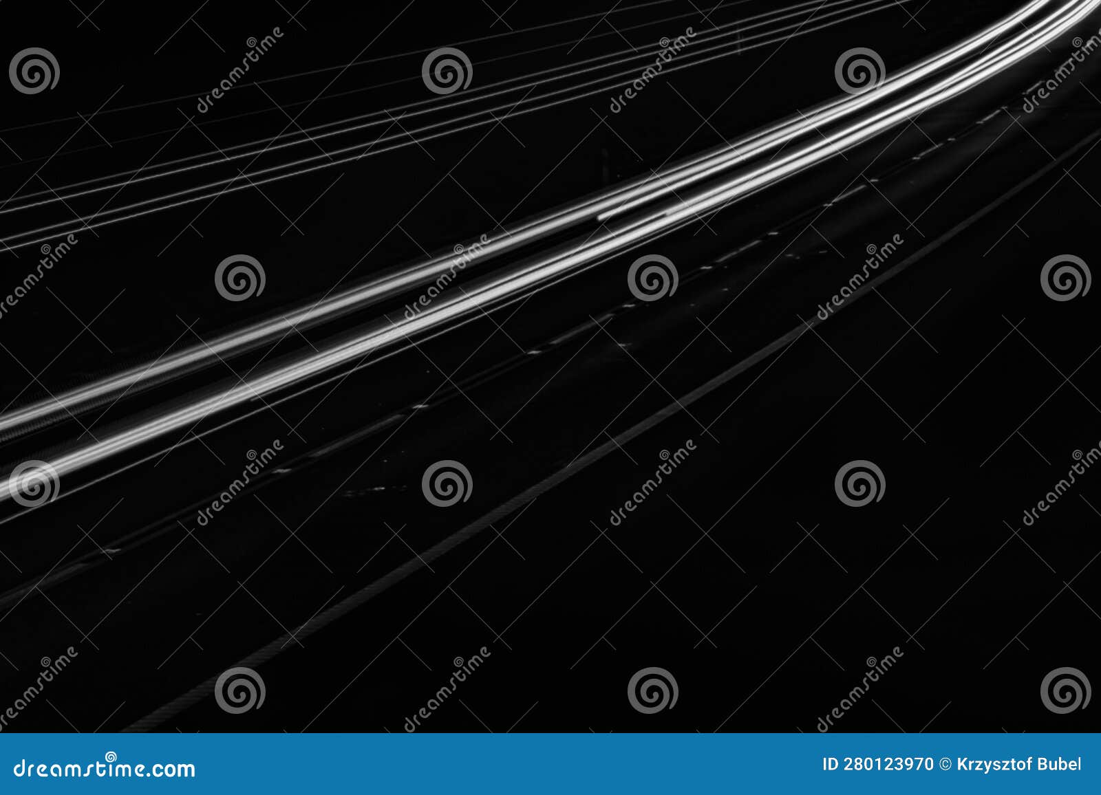 White Lines of Car Lights on Black Background Stock Photo - Image of ...