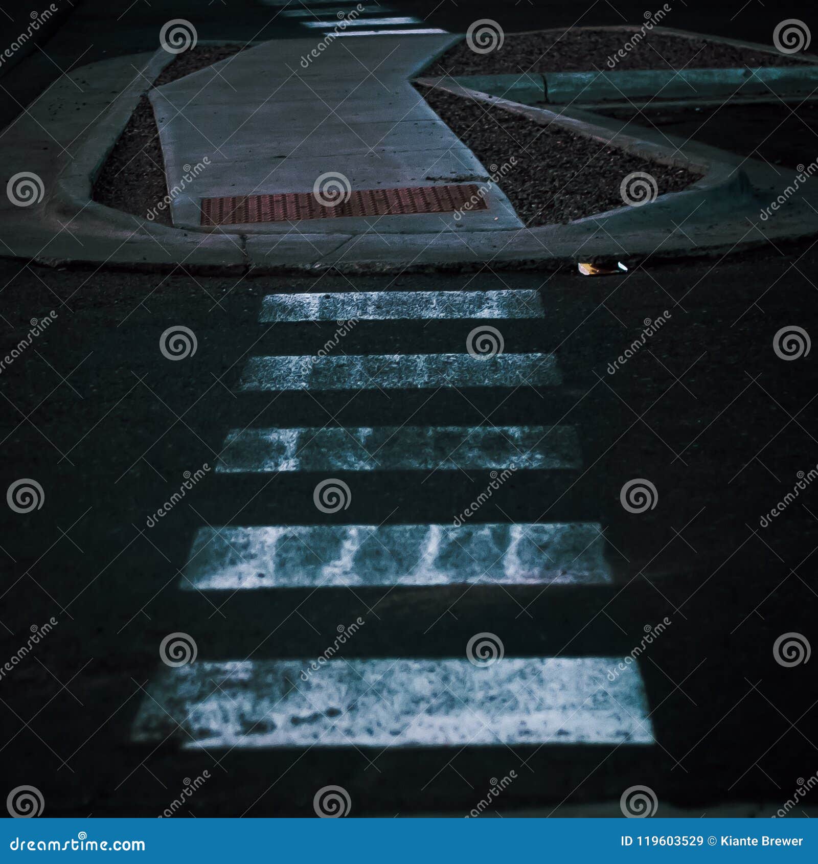 The White Lines of a Crossroad Stock Image - Image of street, spraying ...
