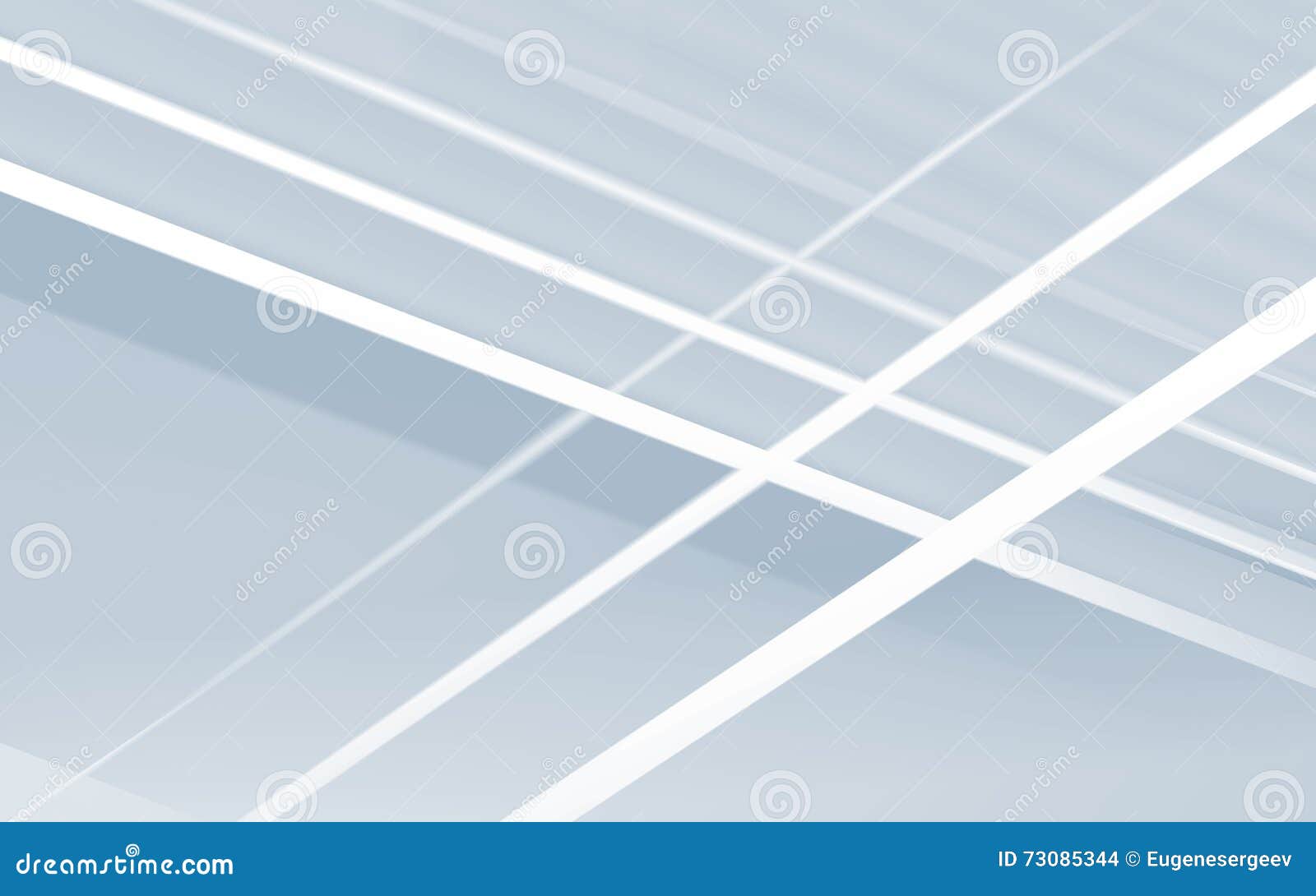 White Lines Over Blue Shadows, 3d Illustration Stock Illustration ...