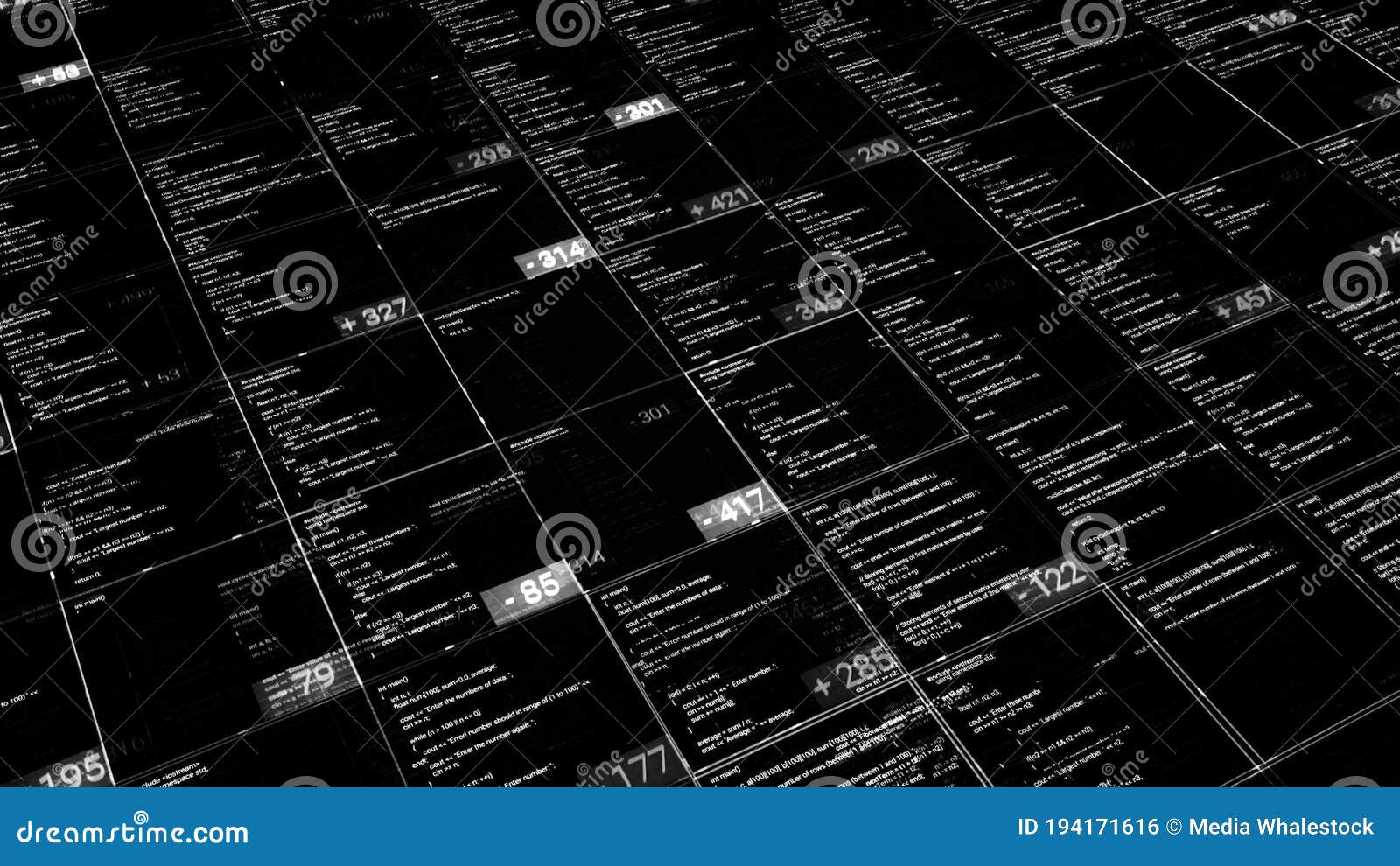 White Linux Terminal Commands on Black Background, Seamless Loop ...