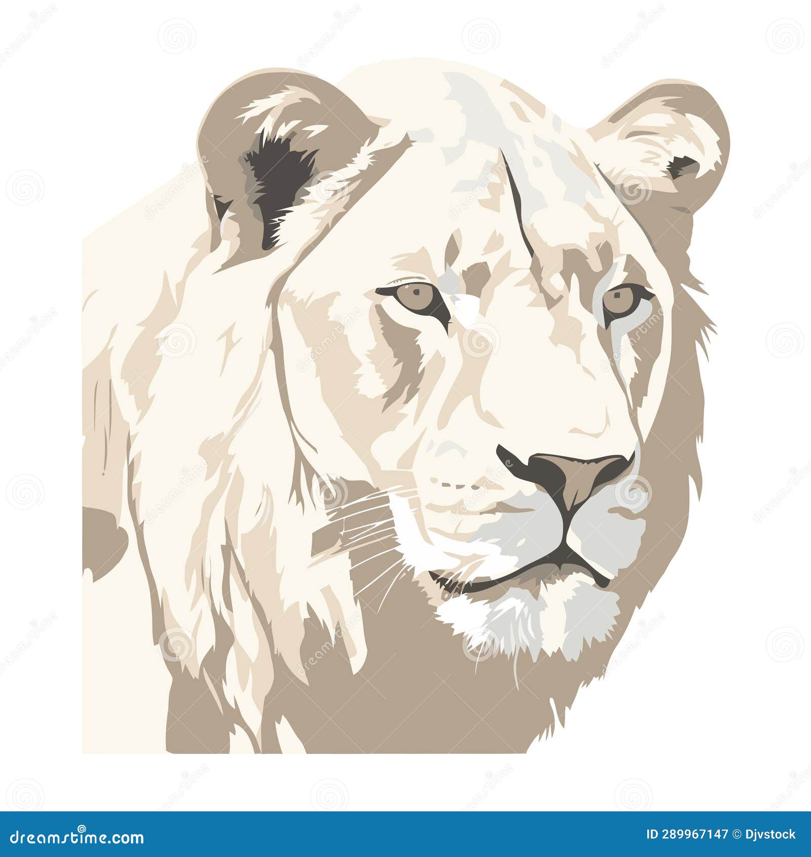 White Lion Feline Icon Isolated Stock Vector - Illustration of icon ...
