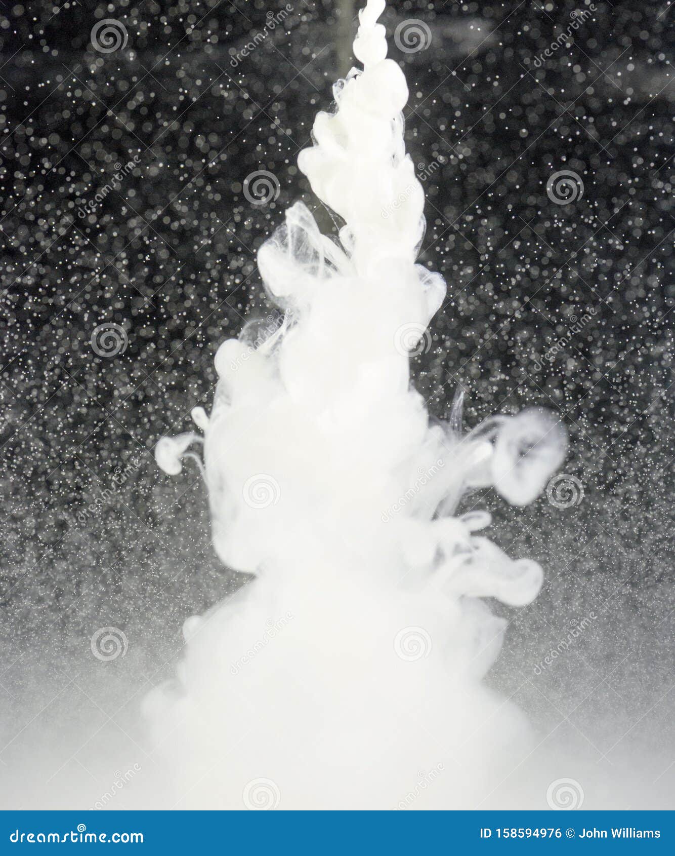 White Liquid Drops in Water Stock Photo - Image of fluid, closeup ...