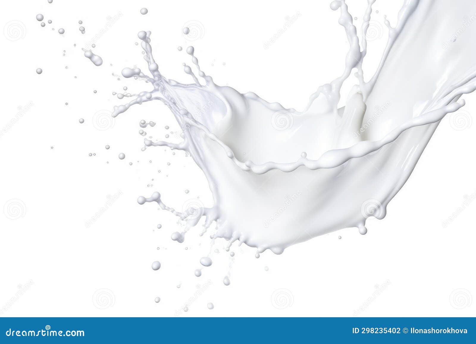 White Liquid Splash Isolated on White. AI Generated Stock Photo - Image ...