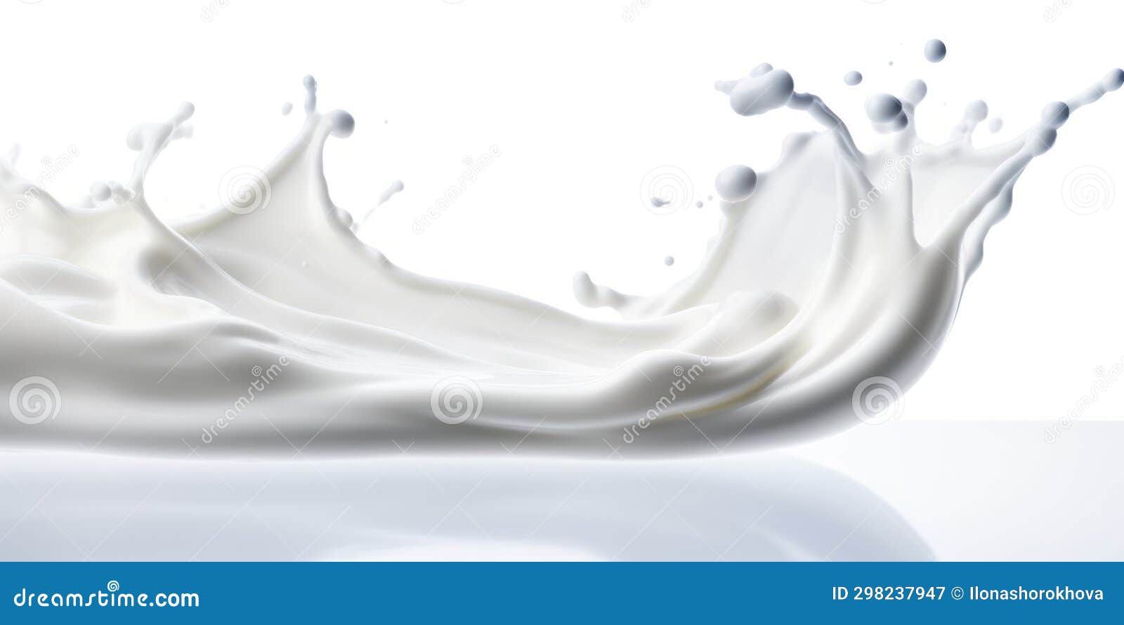 White Liquid Splash Isolated on White. AI Generated Stock Image - Image ...