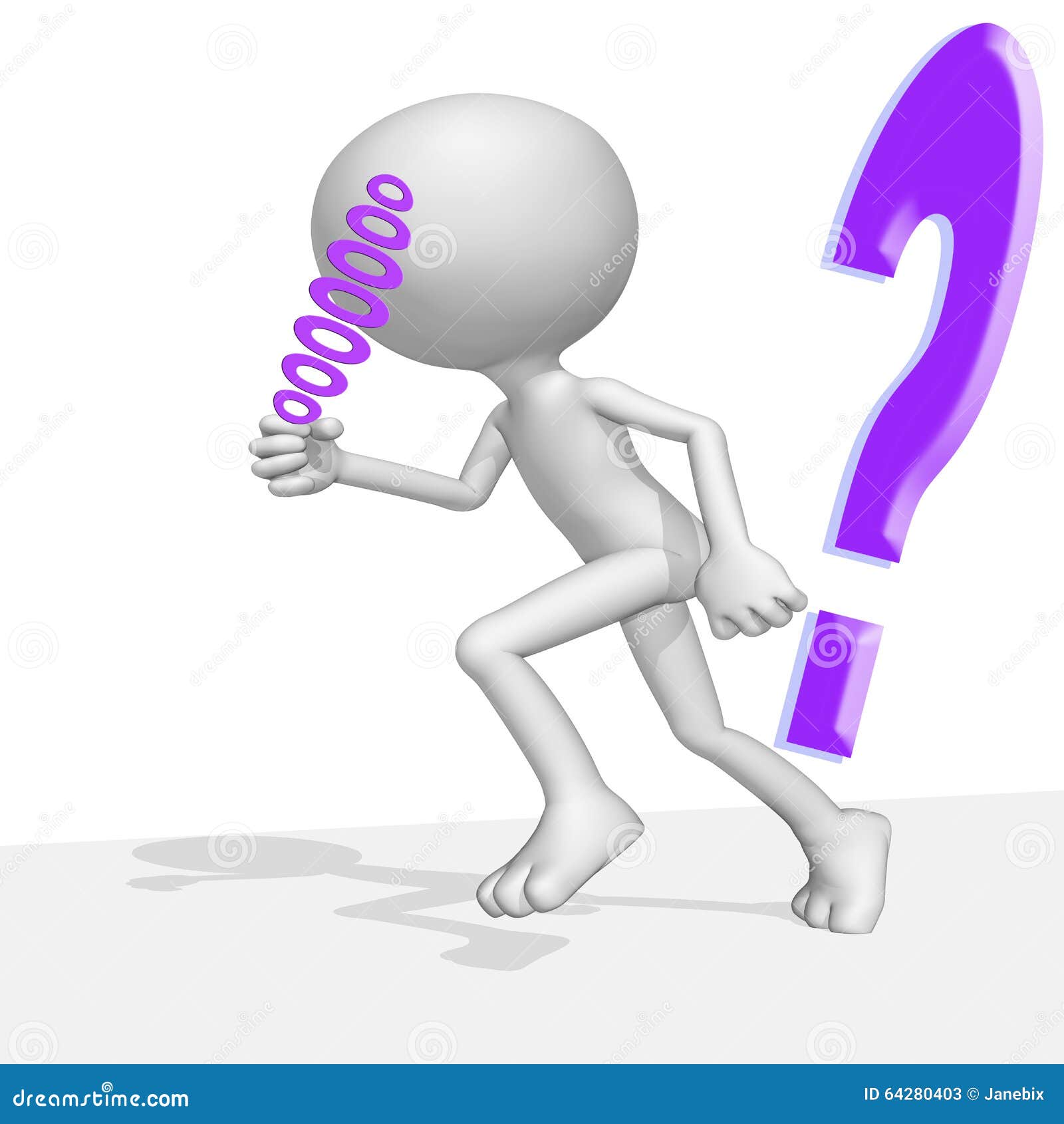 White little man stock illustration. Illustration of violet - 64280403