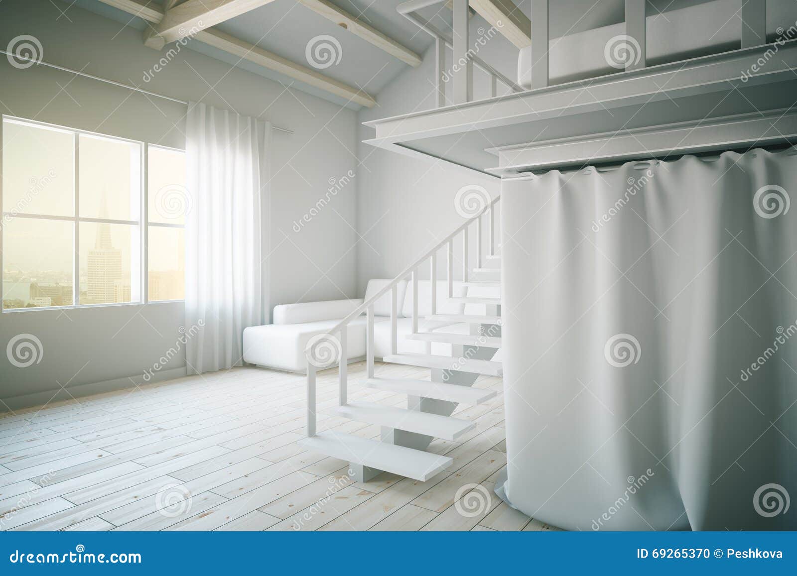 White living room side stock illustration. Illustration of home - 69265370