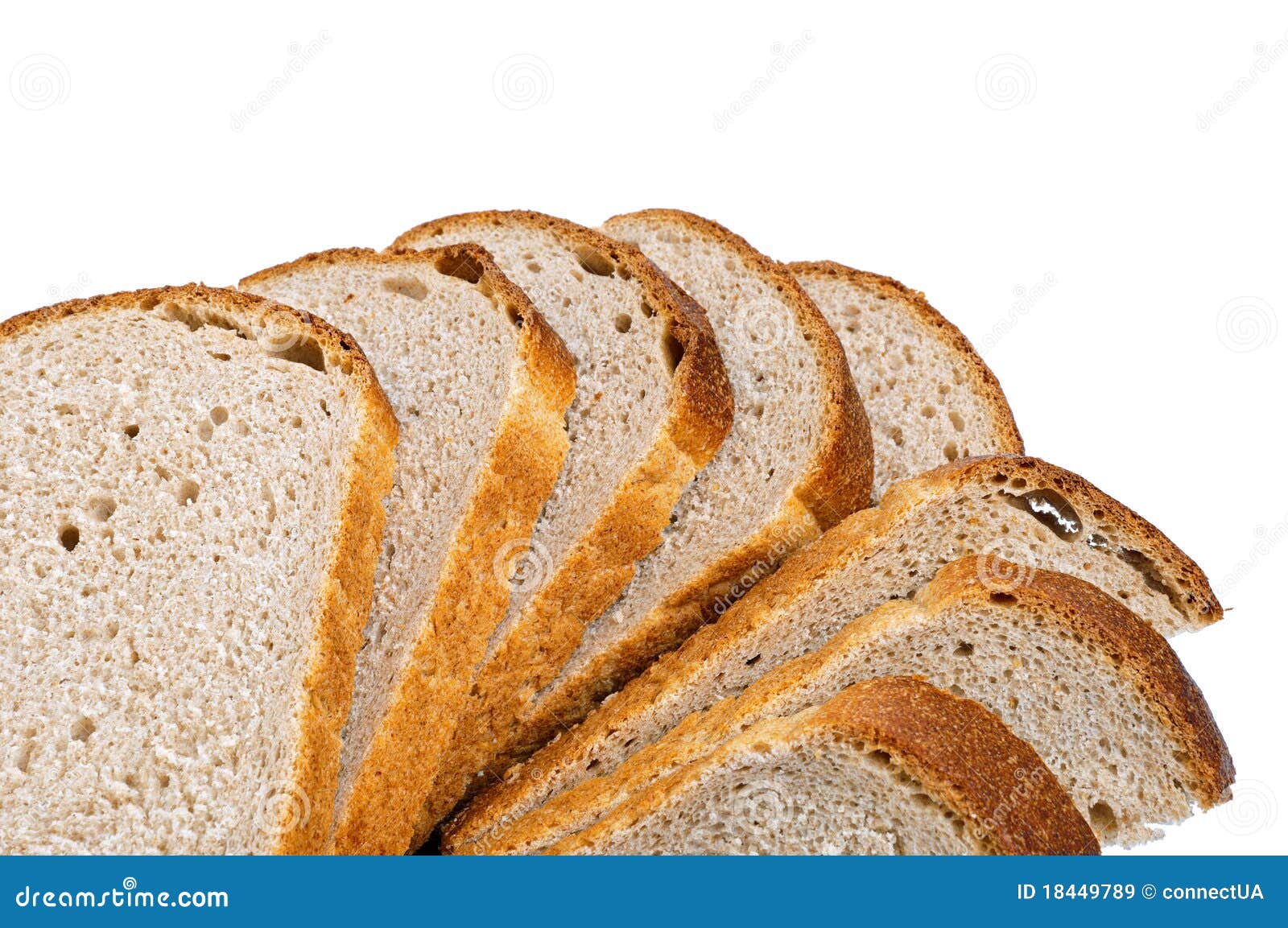 White loaf slices stock image. Image of gourmet, full - 18449789