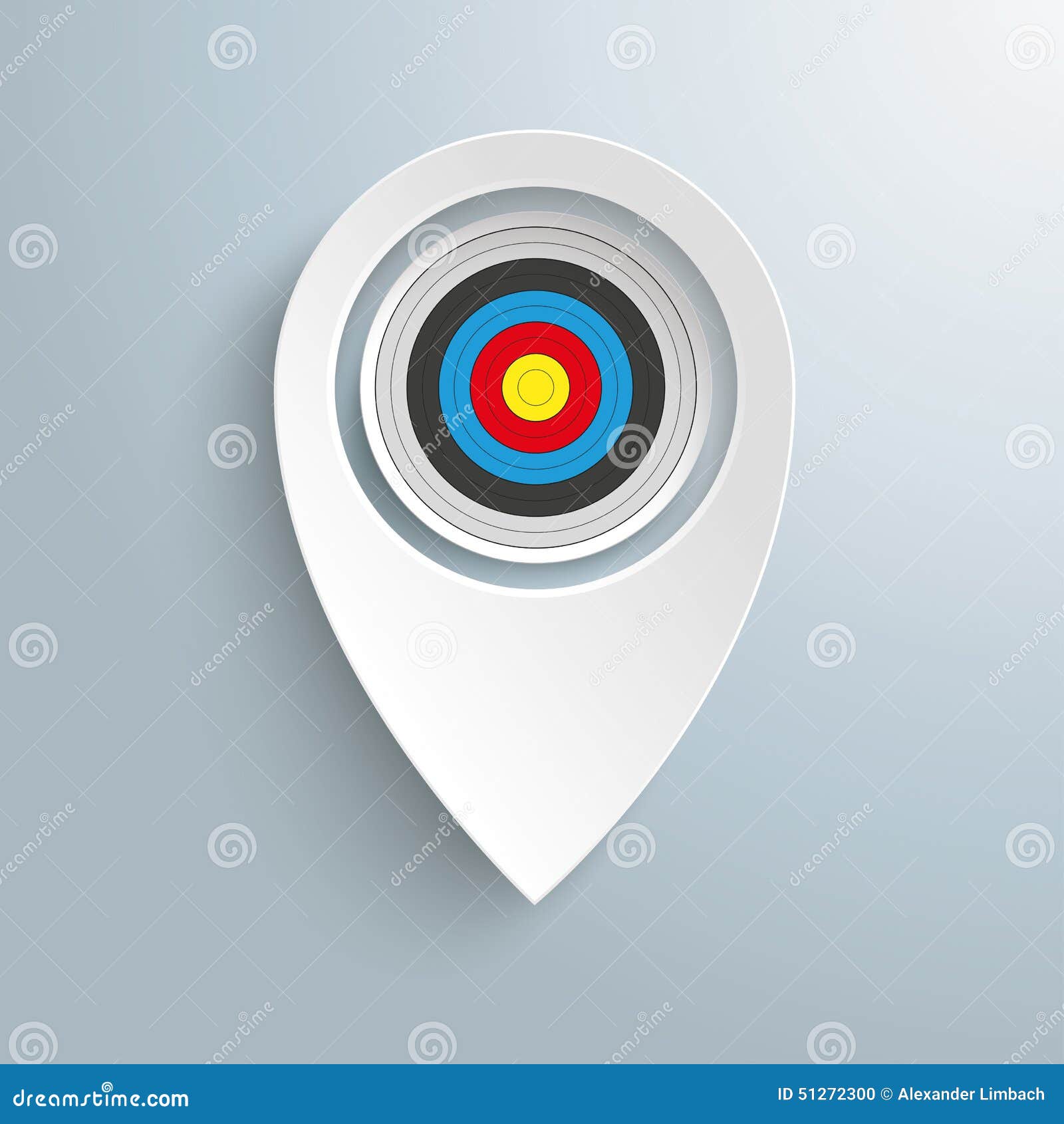 White Location Marker Target Stock Vector - Illustration of target ...