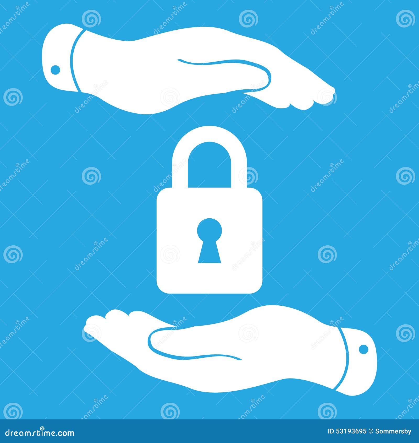 White Lock With Key Icon Isolated On White Background. Love Symbol And ...