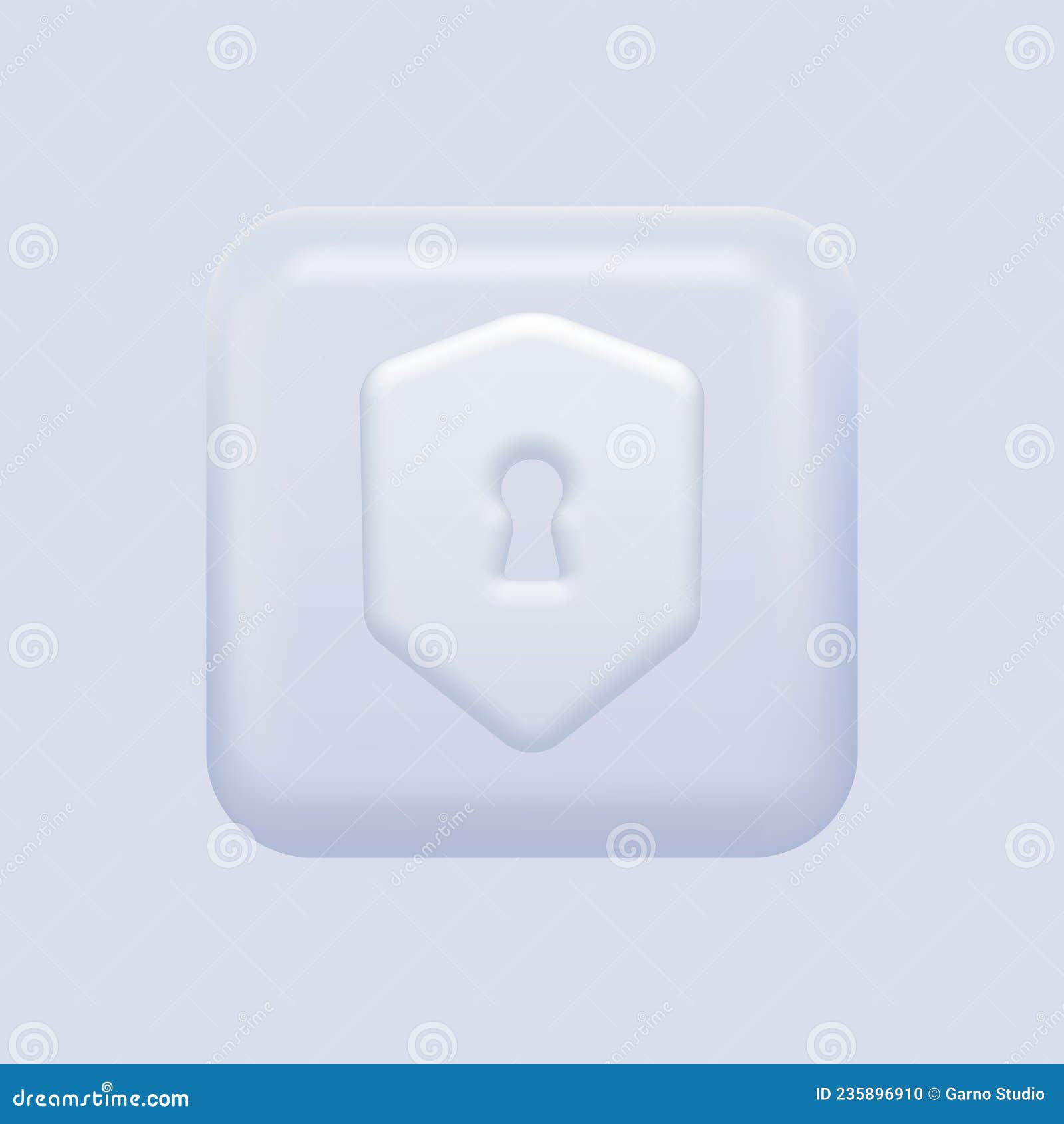 White Lock Icon. Security Isolated Design Element Stock Vector ...