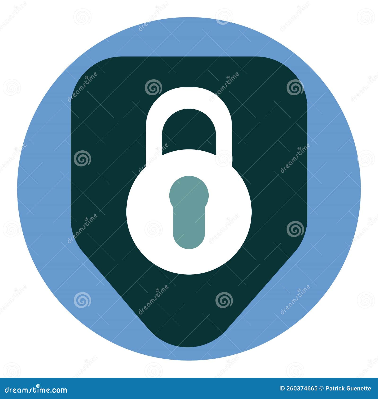 White Lock, Icon Cartoon Vector | CartoonDealer.com #260374665