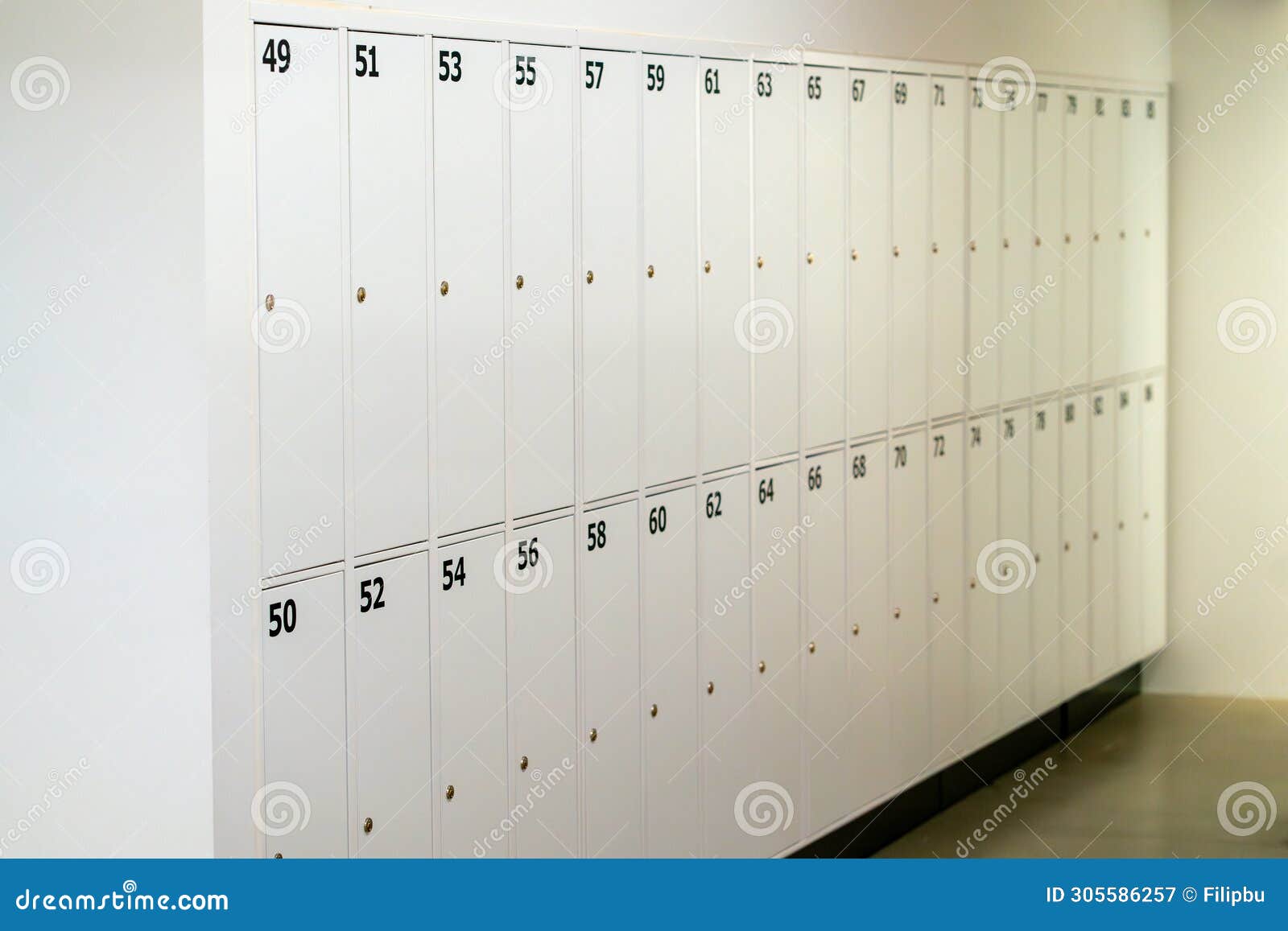 White Locker Room Dressing Room in Modern Interior - Mall, Gym or ...