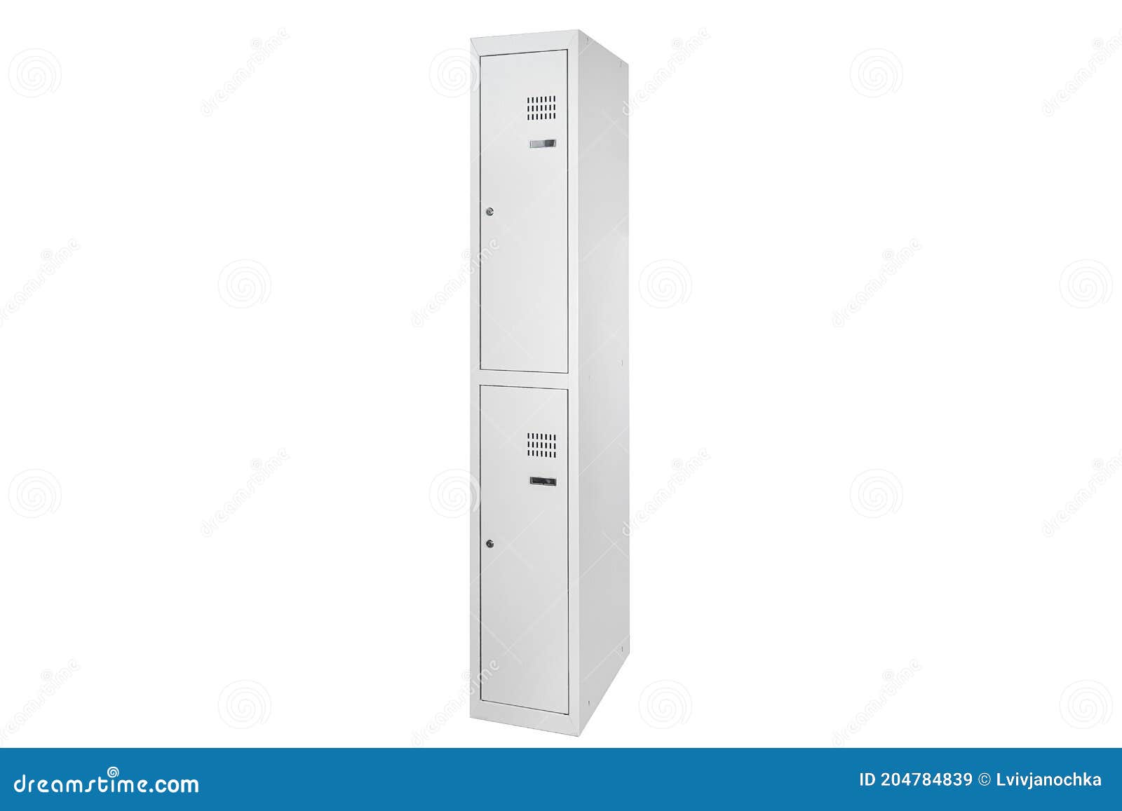 White Lockers with Silver Numbers in Bright Interior. Change Room Metal ...