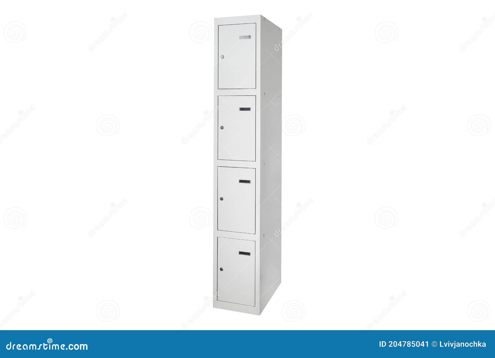 White Lockers with Silver Numbers in Bright Interior. Change Room Metal ...
