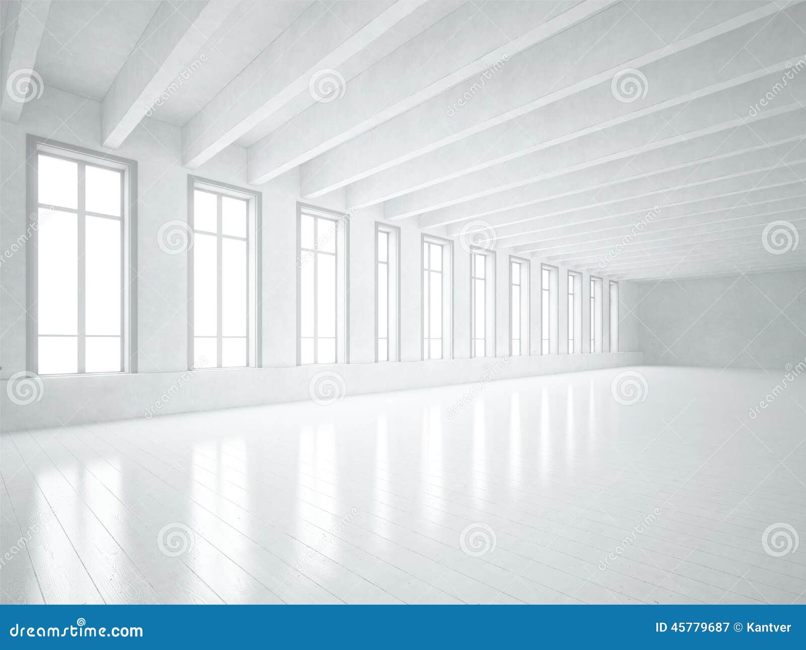 White loft stock image. Image of home, indoor, concept - 45779687